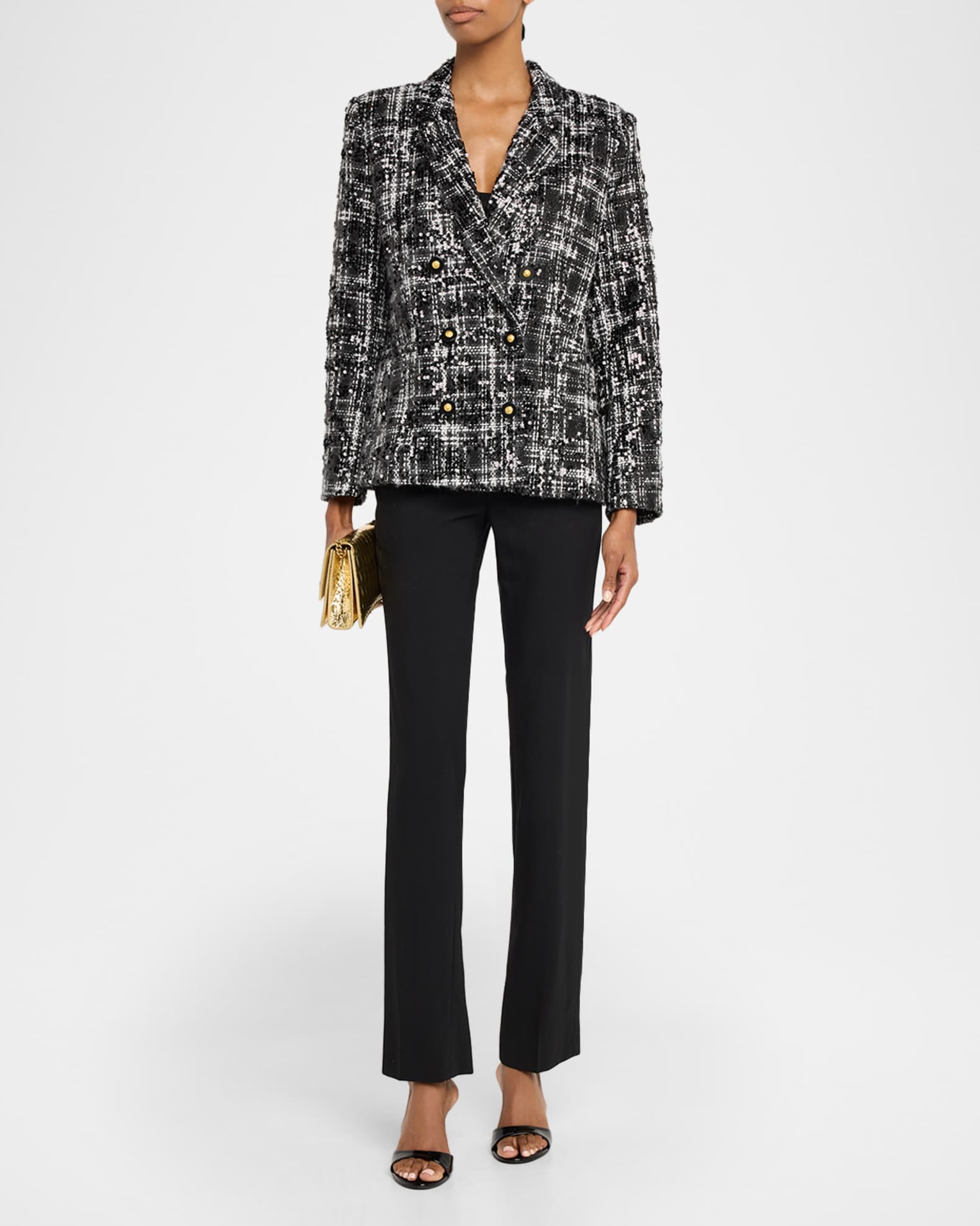 L'Agence Colin Sequined Tweed Blazer | Neiman Marcus