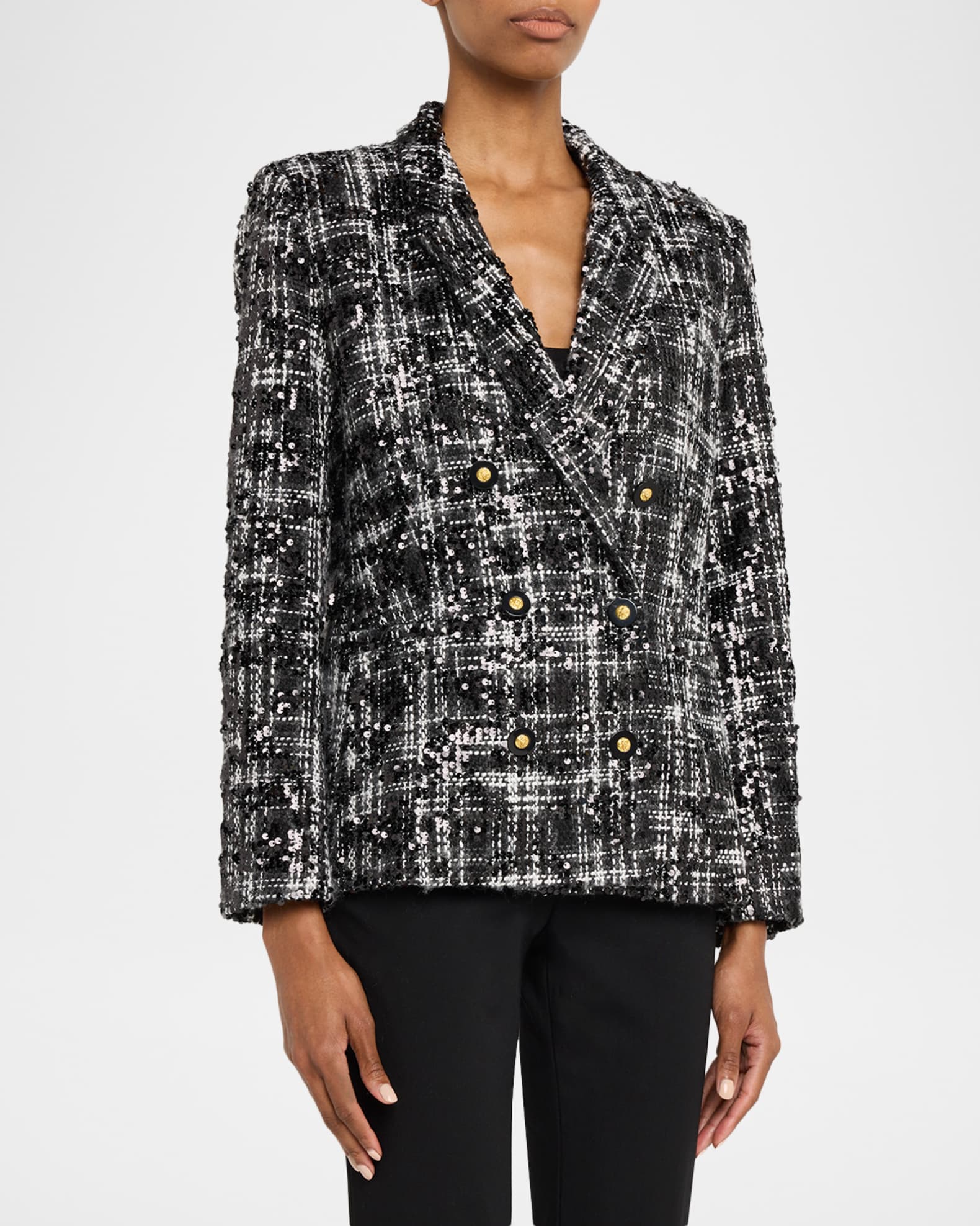 L'Agence Colin Sequined Tweed Blazer | Neiman Marcus