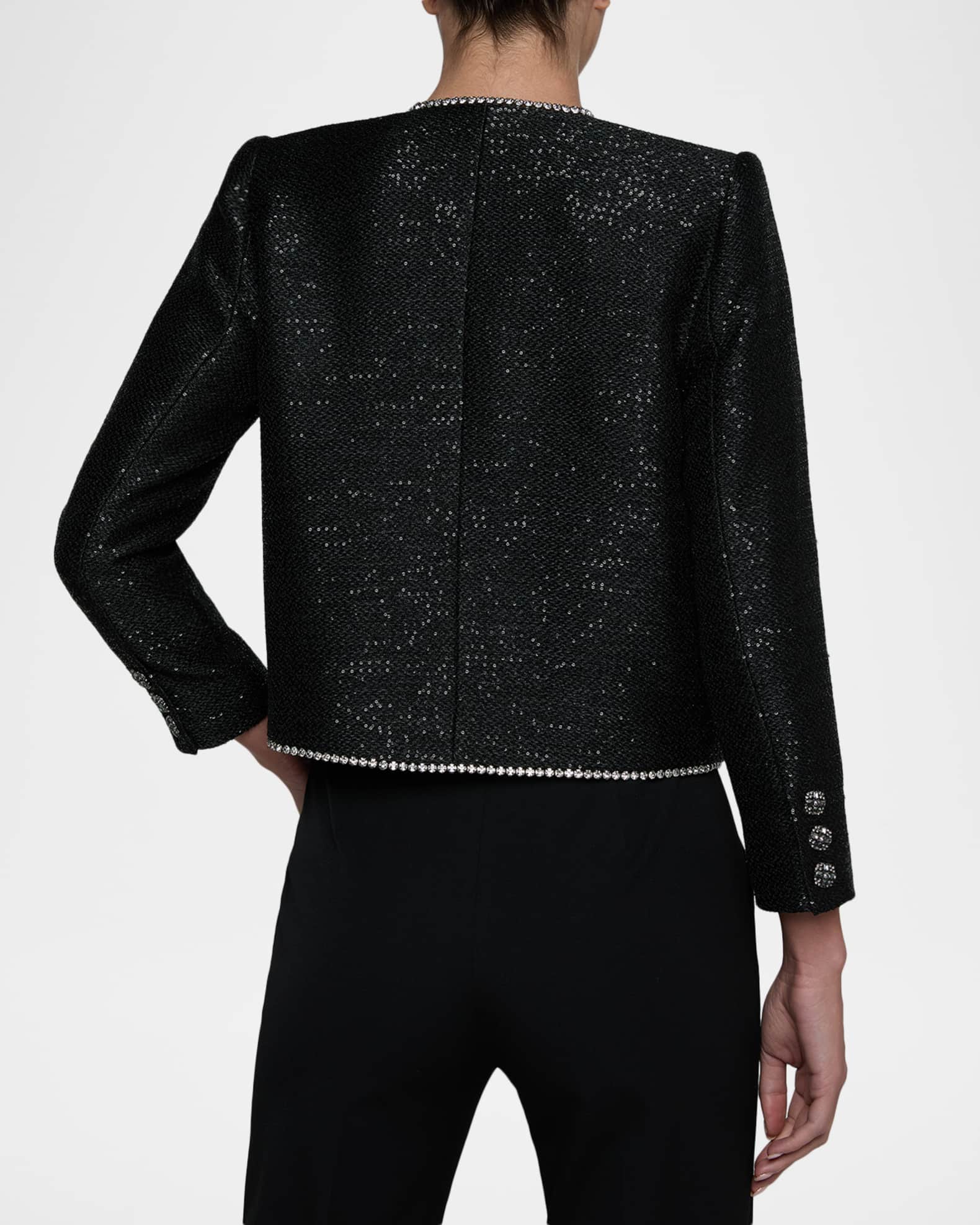 L'Agence Zell Sequined Tweed Jacket | Neiman Marcus