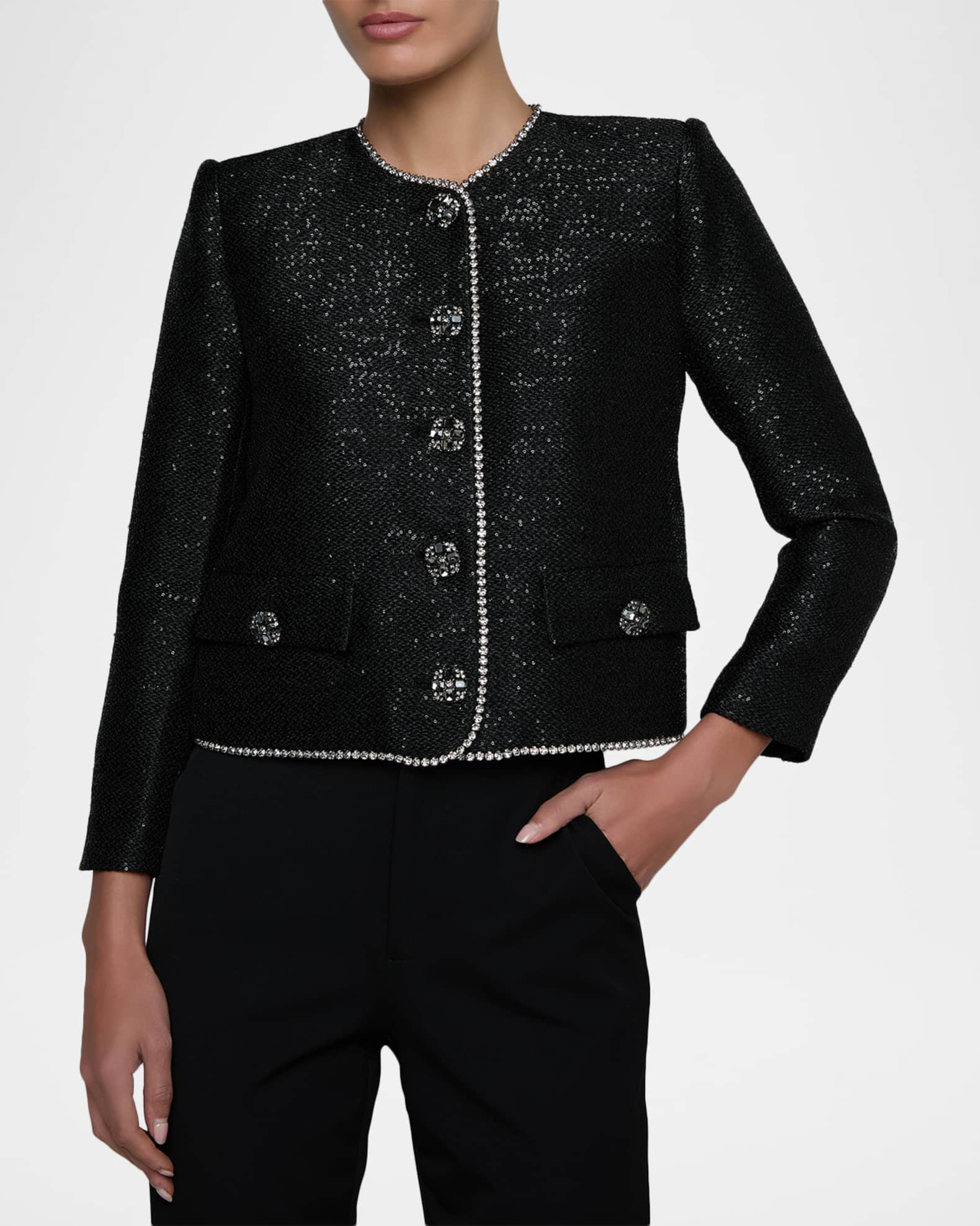 L'Agence Zell Sequined Tweed Jacket | Neiman Marcus