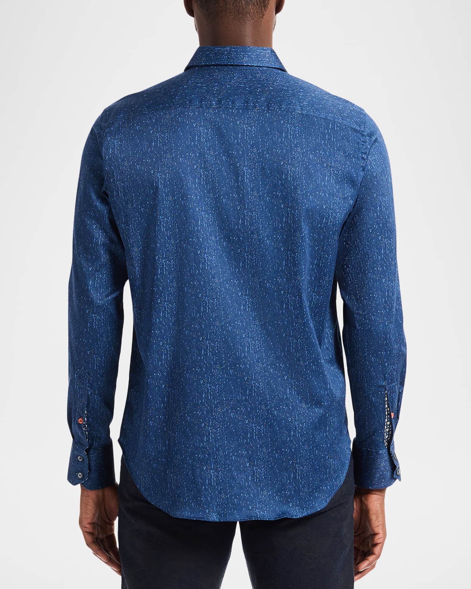 Robert Graham Men's Beekman Texture Print Button-Down Shirt | Neiman Marcus