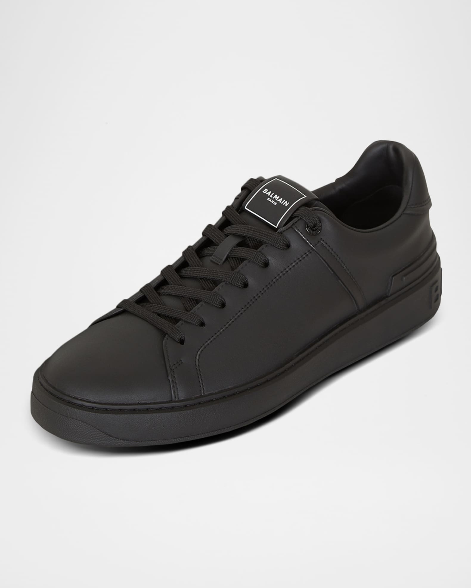 Balmain Men's B-Court Leather Low-Top Sneakers | Neiman Marcus