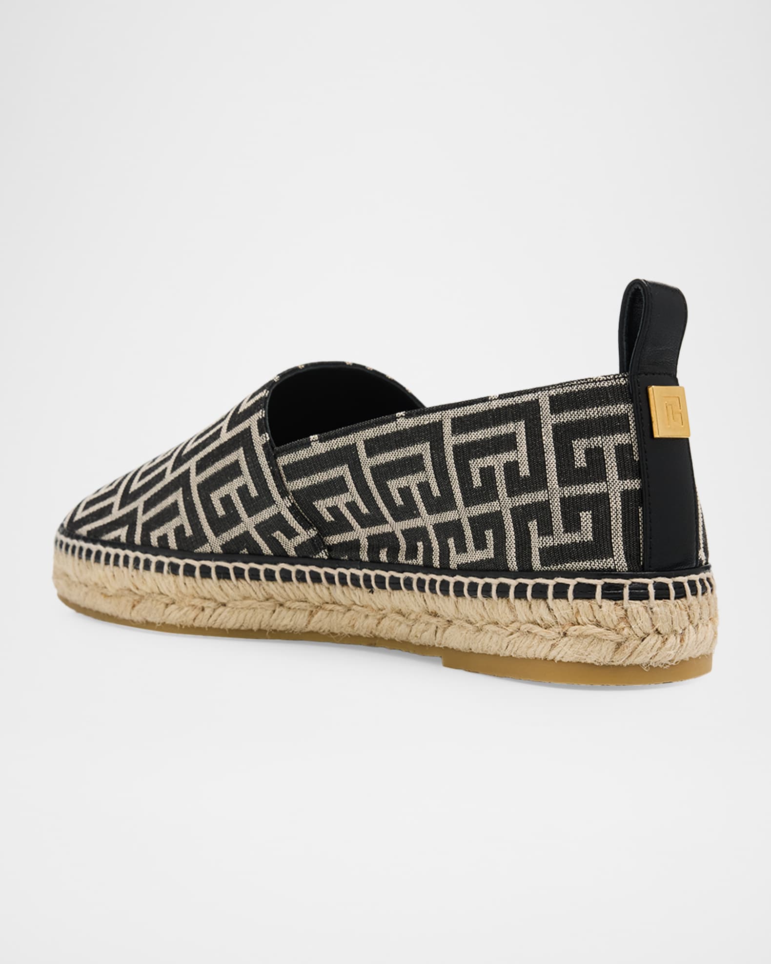 Balmain Men's Monogram Jacquard Espadrilles | Neiman Marcus
