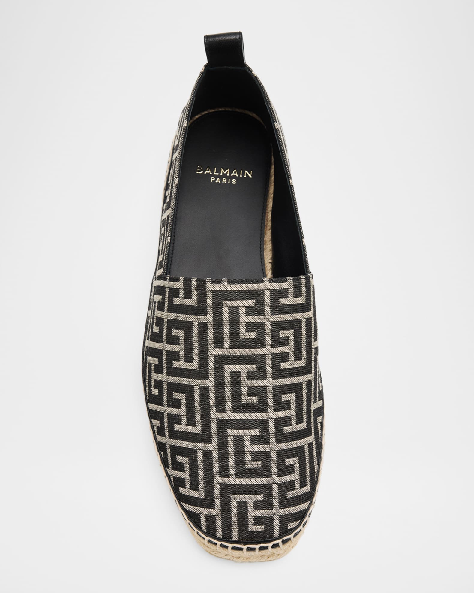 Balmain Men's Monogram Jacquard Espadrilles | Neiman Marcus