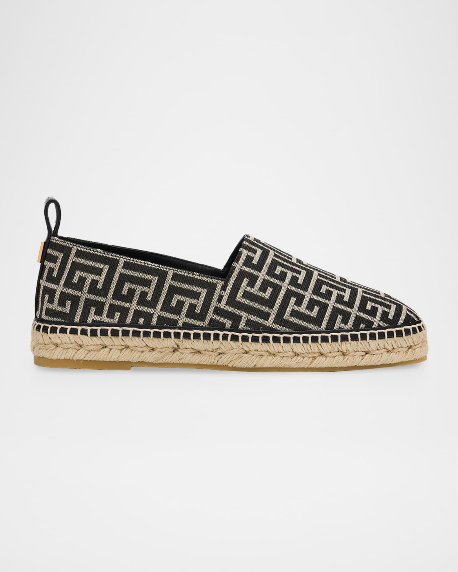 Balmain Men's Monogram Jacquard Espadrilles | Neiman Marcus