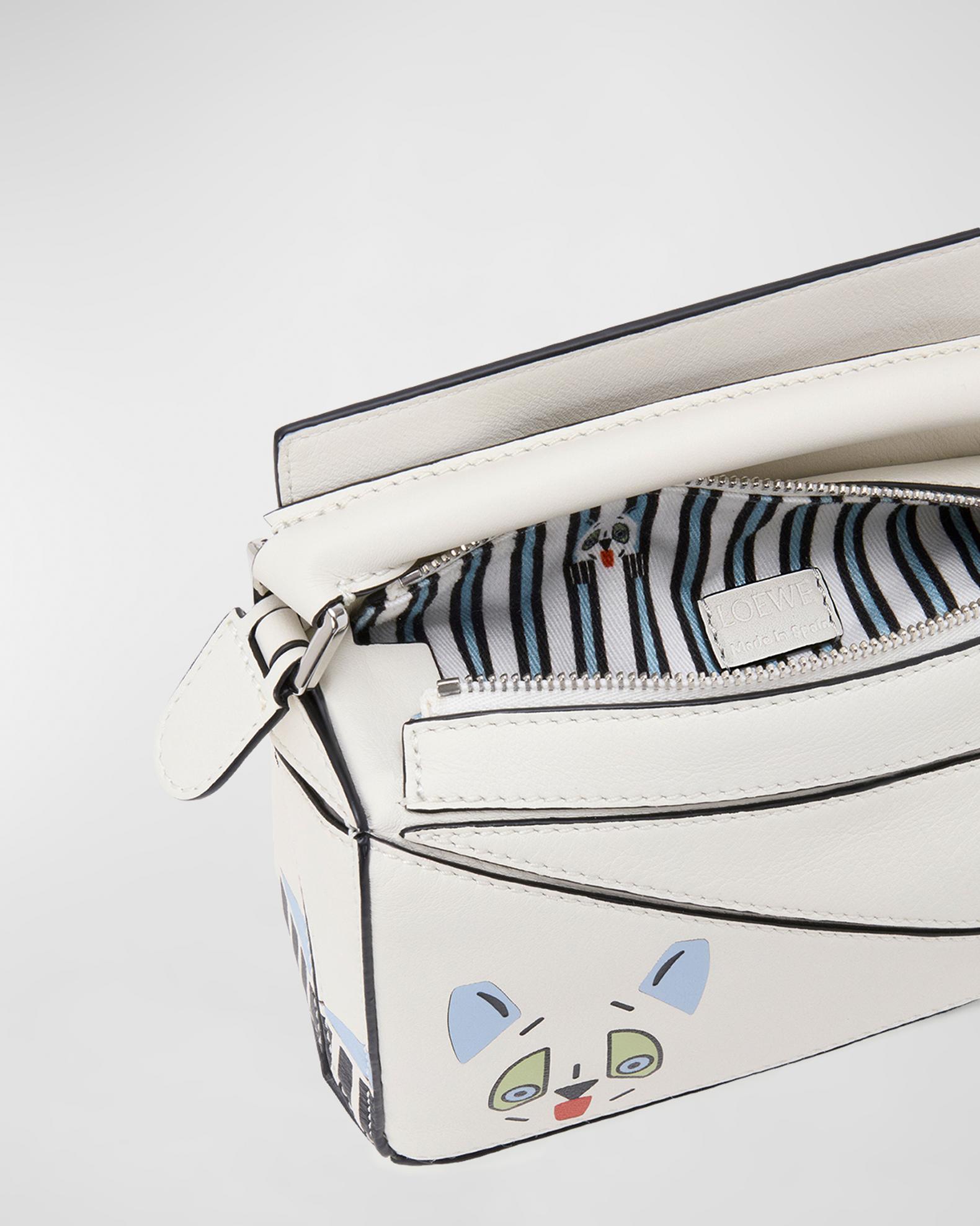 Loewe x Louis Wain Puzzle Futurist Cats Top-Handle Bag in Leather ...