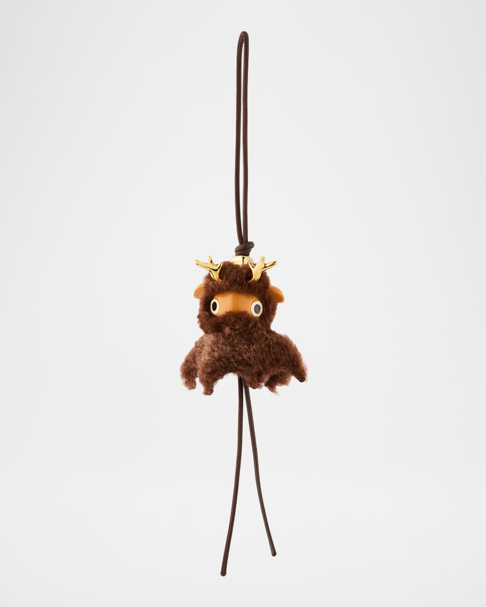 Loewe Fawnie Deer Bag Charm in Acetate & Shearling | Neiman Marcus