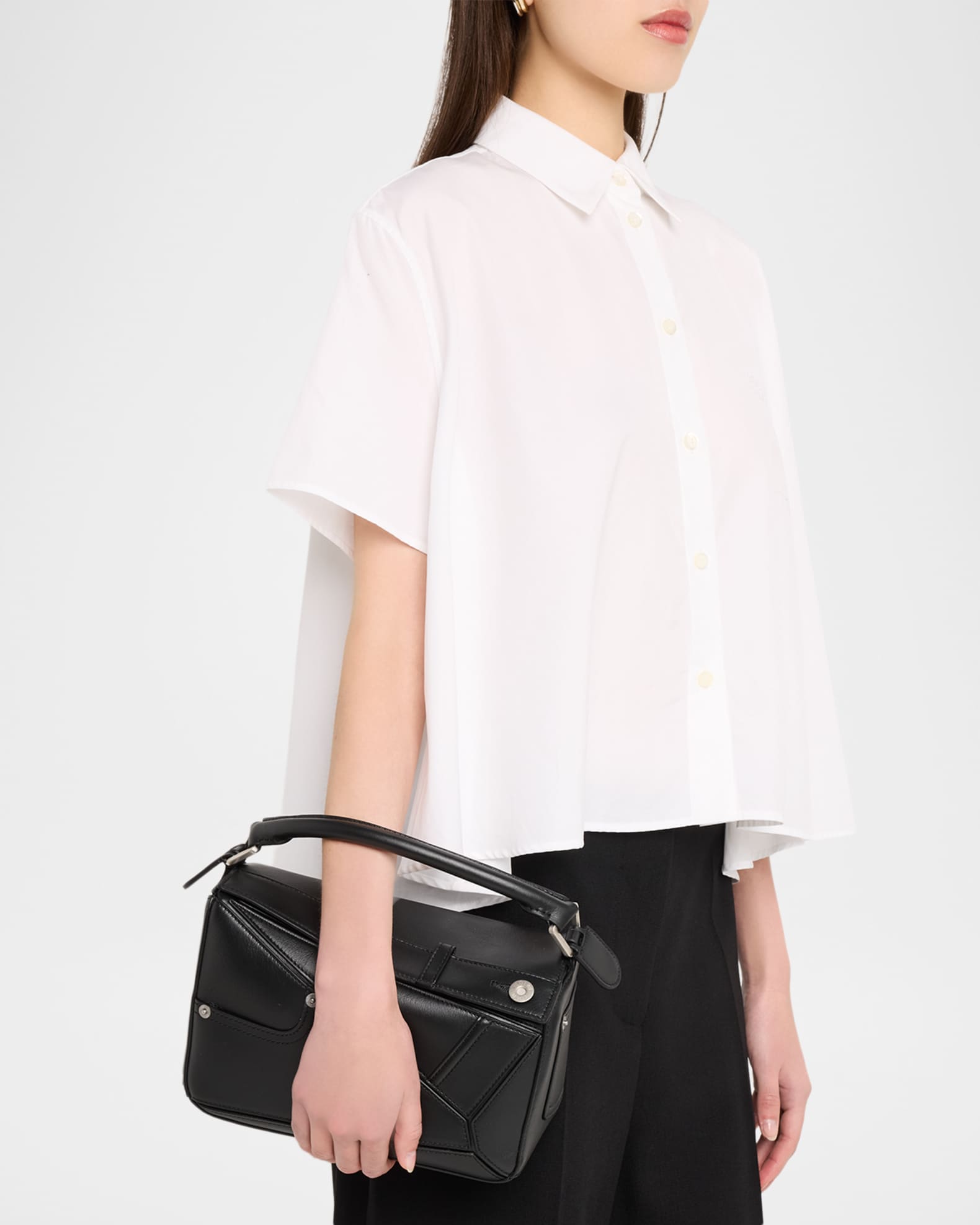Loewe Puzzle Small Top-Handle Bag in Leather | Neiman Marcus