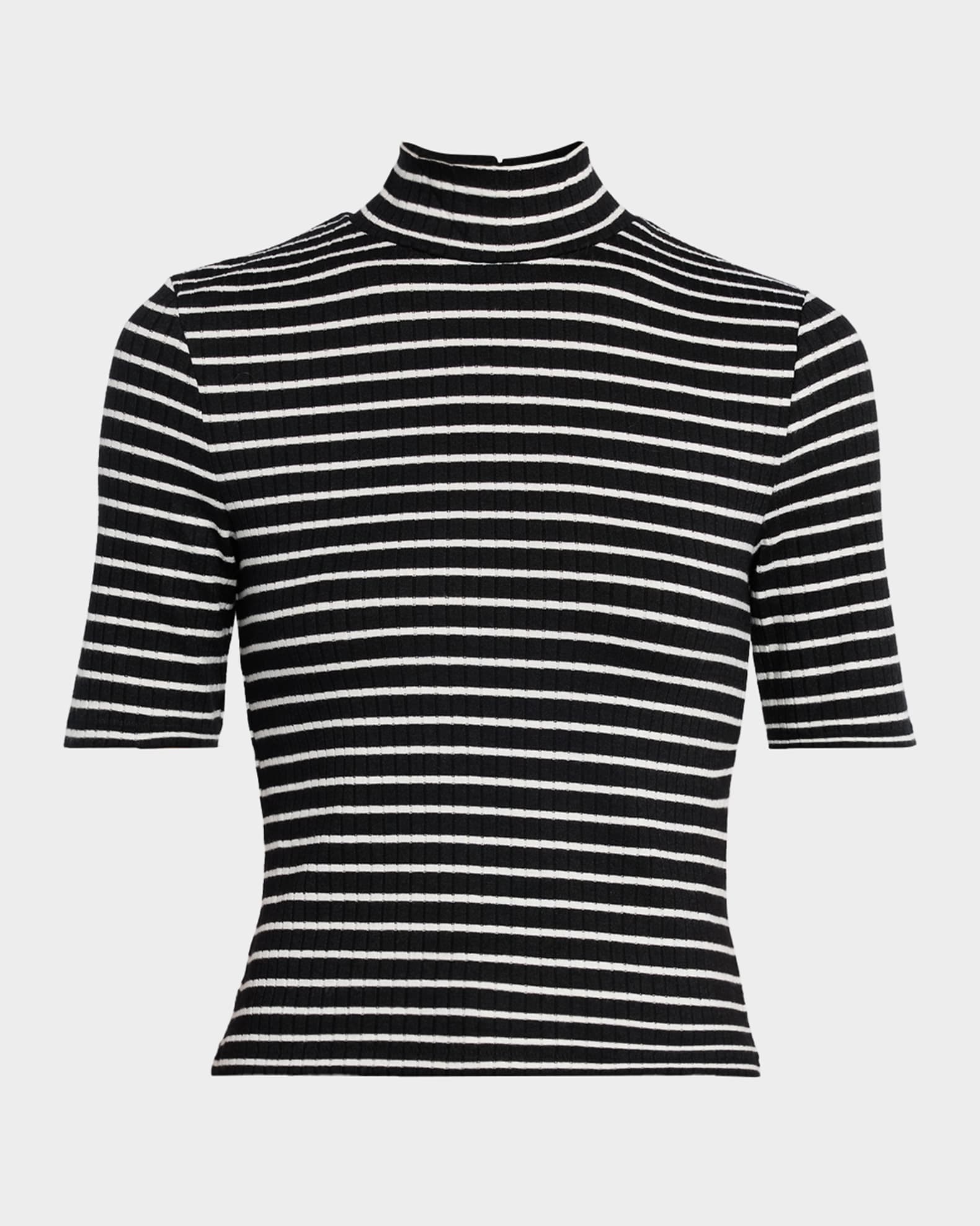 Rag & Bone The Knit Stripe Mock-Neck Top | Neiman Marcus