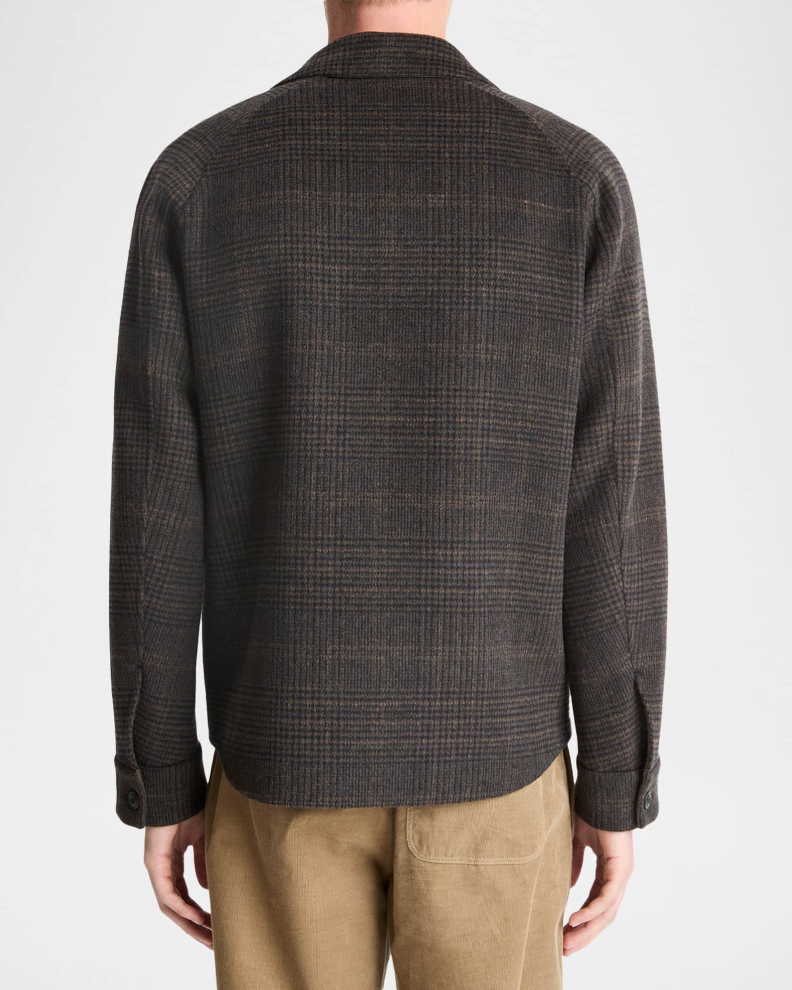 Vince Men's Plaid Splittable Wool-Blend Shirt Jacket | Neiman Marcus