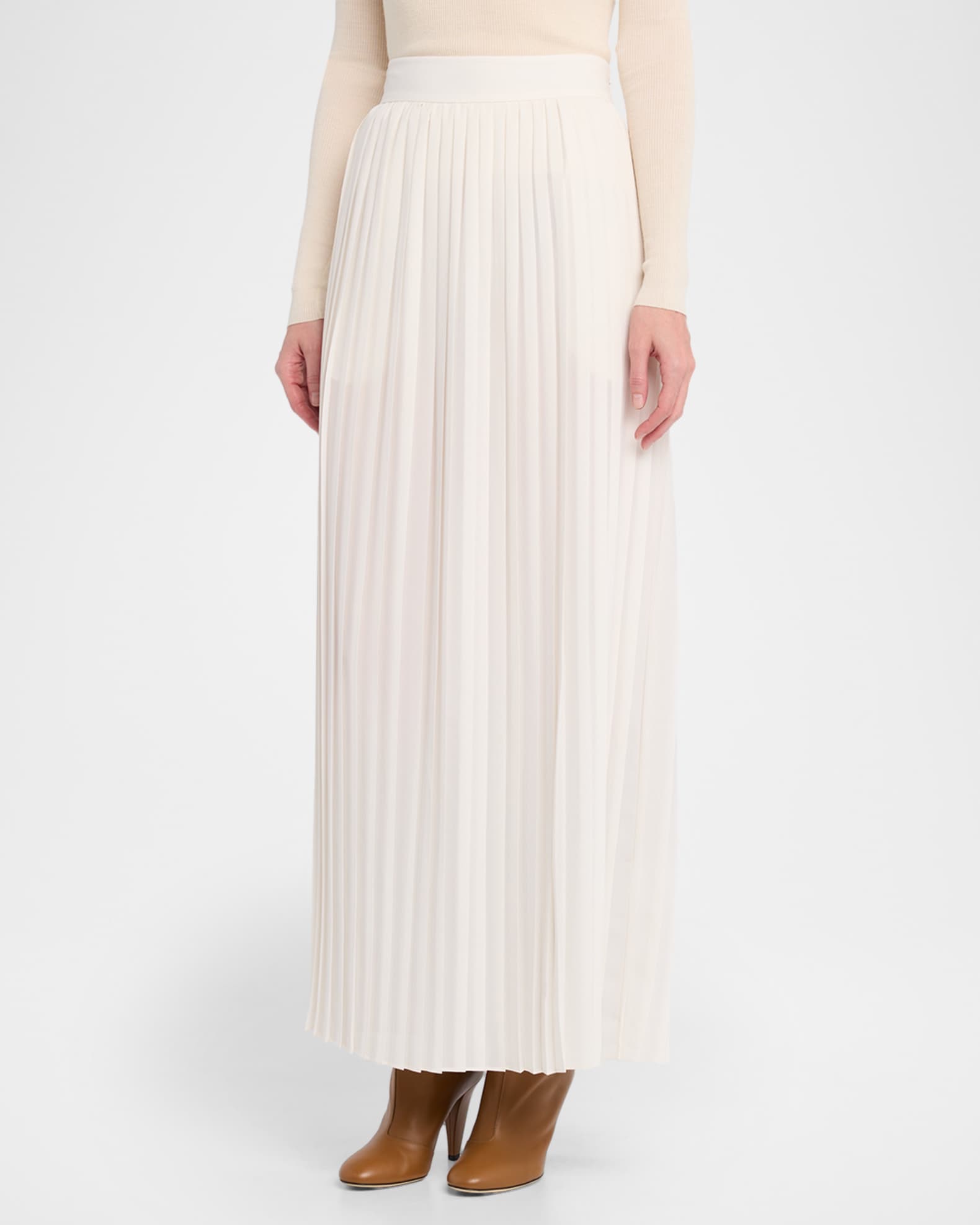 Toccin Dillon Pleated Maxi Skirt | Neiman Marcus