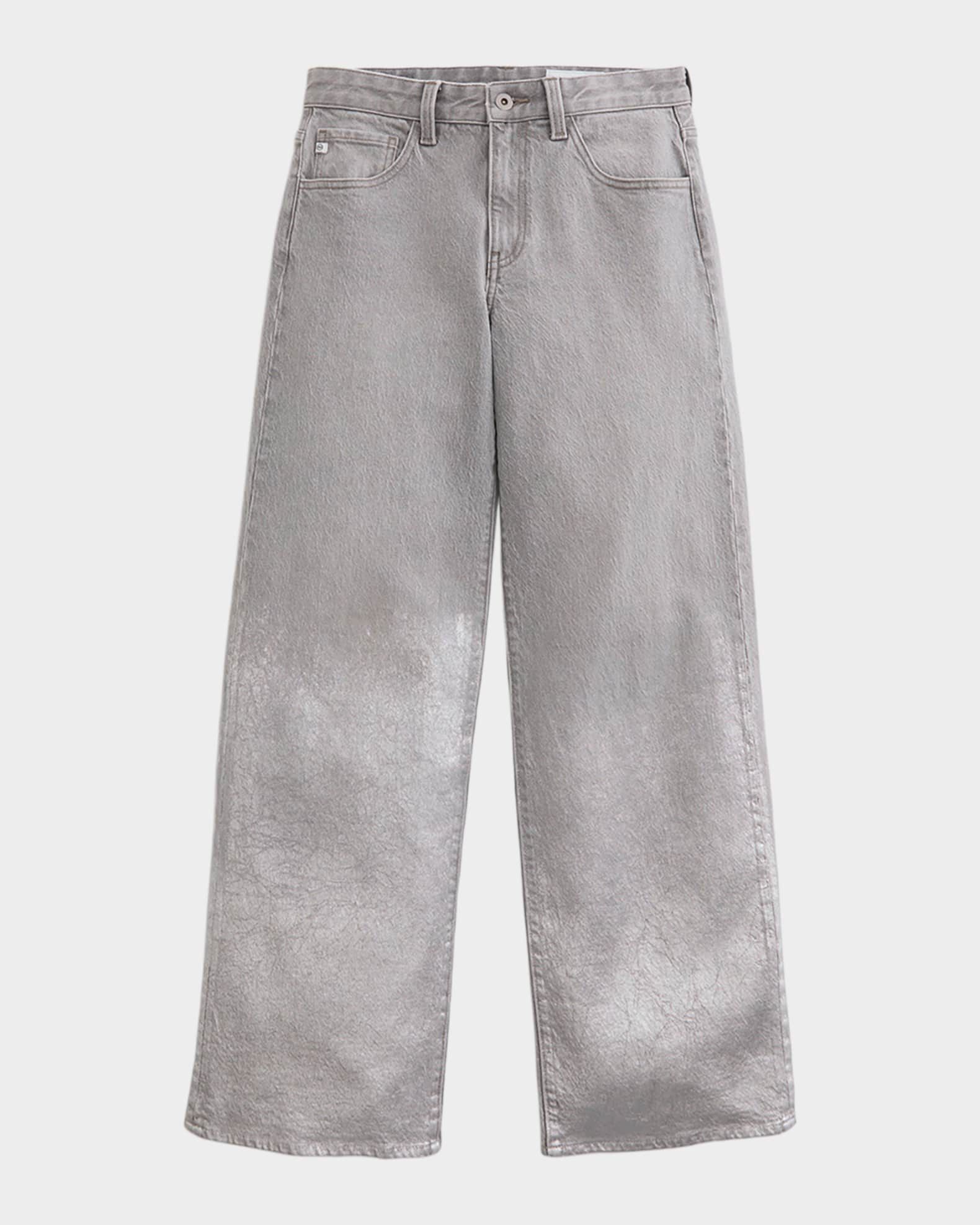 AG Jeans Saige Mid-Rise Wide-Leg Jeans | Neiman Marcus