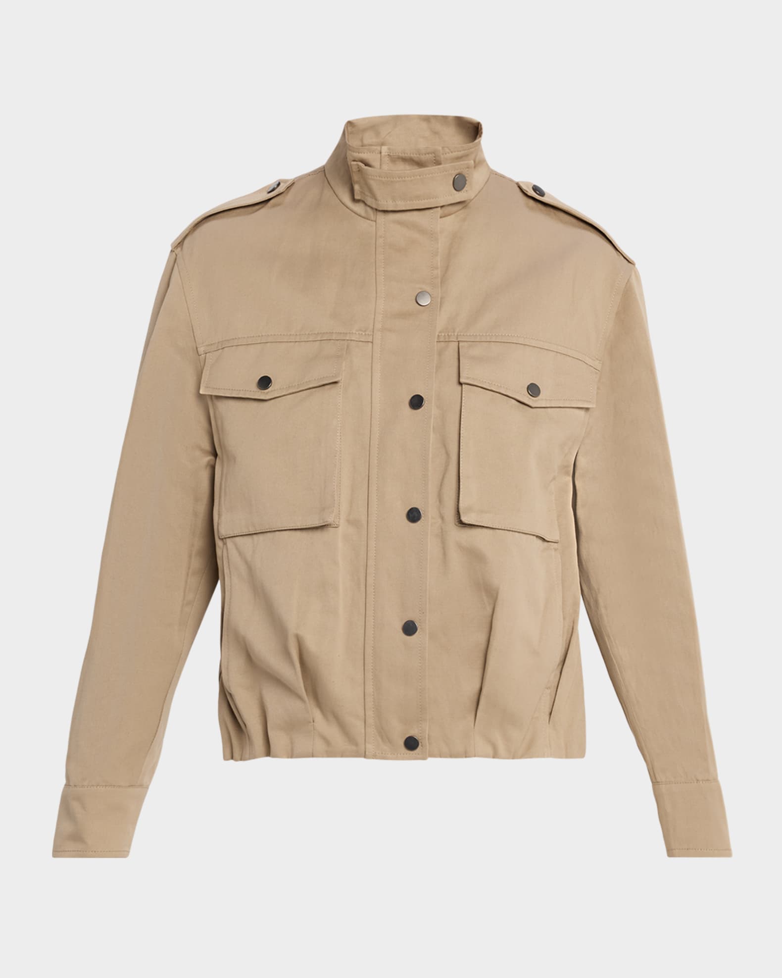 Brunello Cucinelli Techno Cotton Linen Utility Jacket | Neiman Marcus