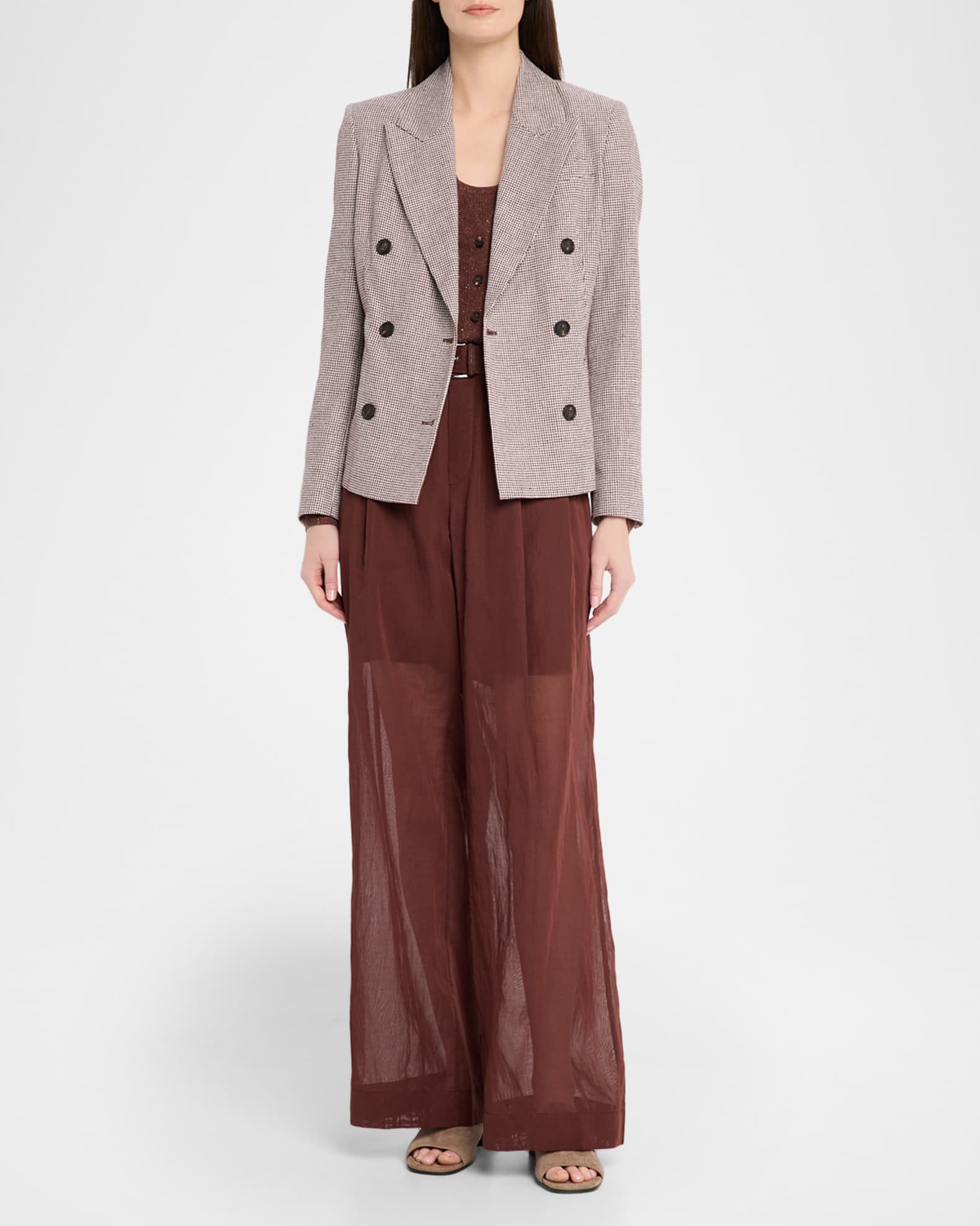 Brunello Cucinelli Shimmering Cashmere Rib Knit Tank Top | Neiman Marcus