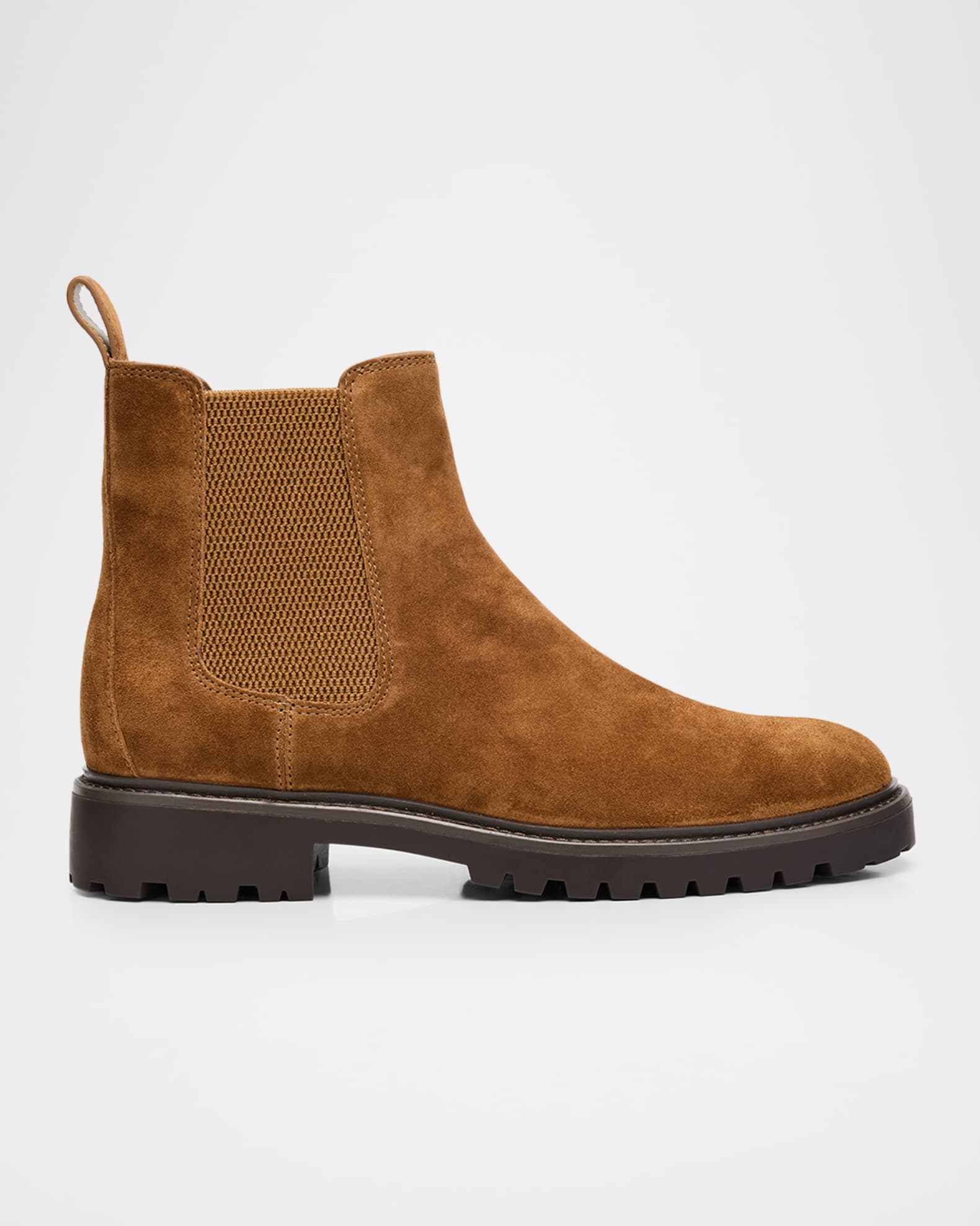 Vince Men's Dave Suede Lug-Sole Chelsea Boots | Neiman Marcus