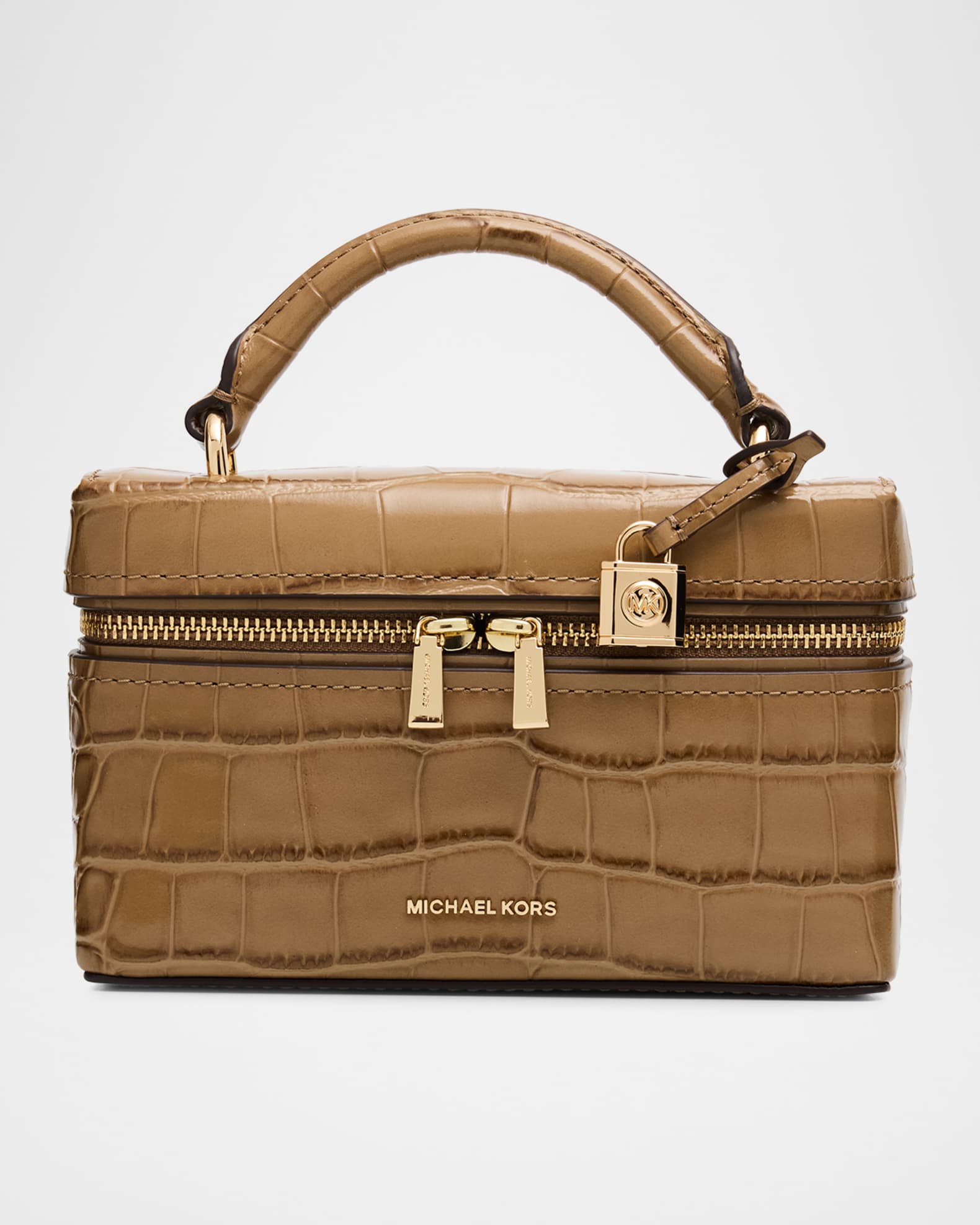 MICHAEL Michael Kors Jana Extra-Small Croc-Embossed Leather Crossbody Bag | Neiman Marcus