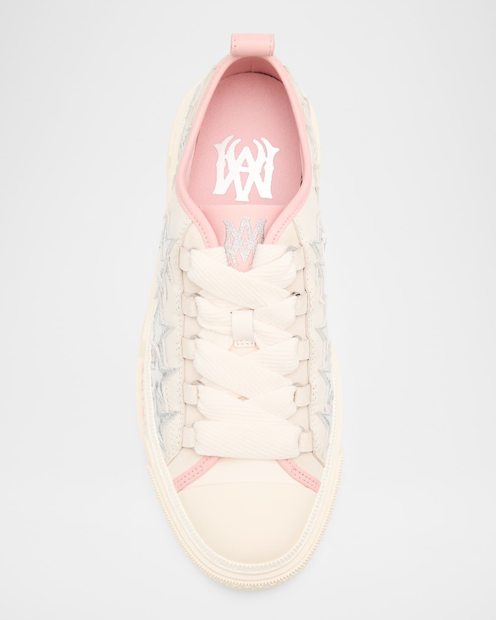 Amiri Metallic Stars Court Low Leather Low-Top Sneakers | Neiman Marcus