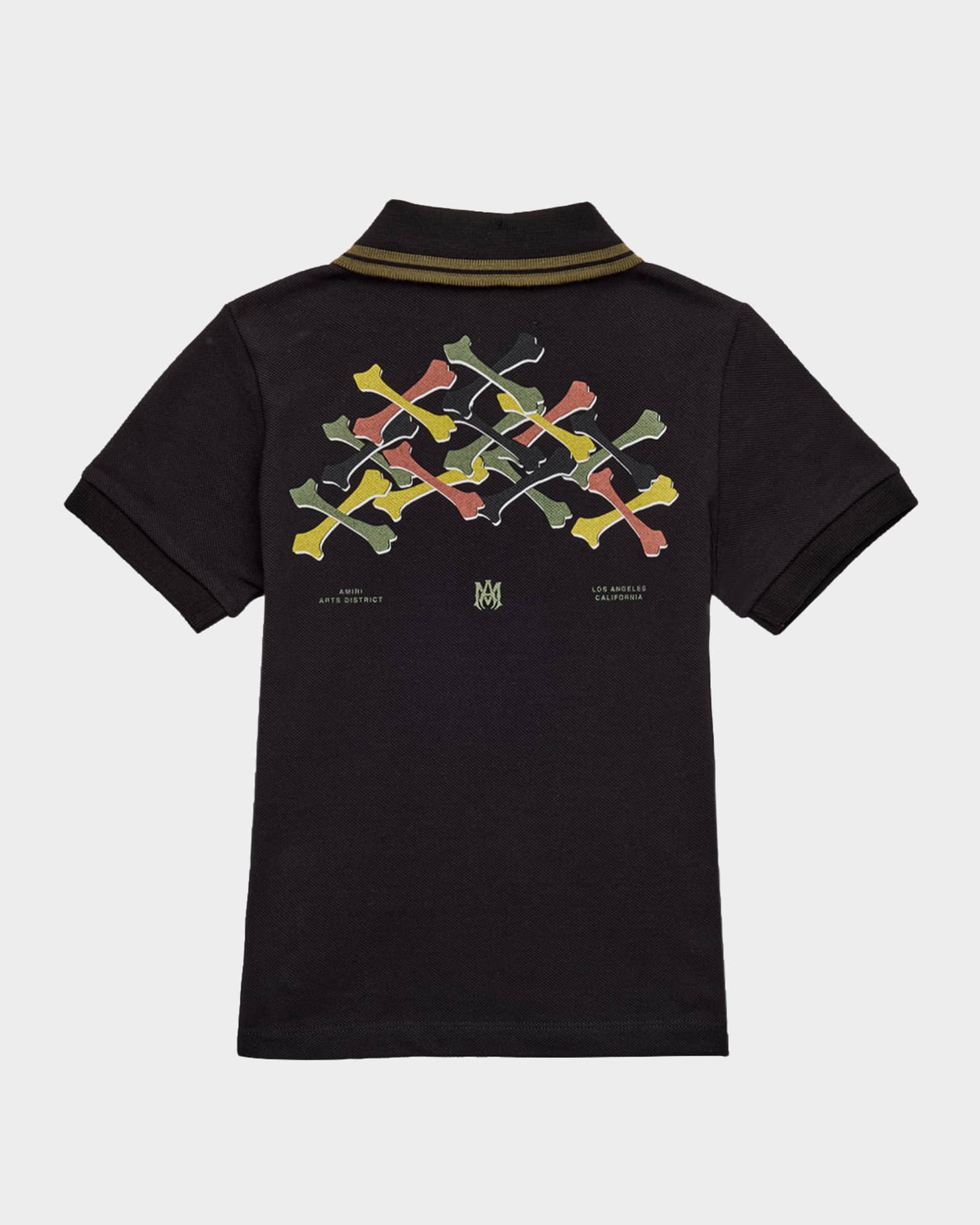 Amiri Boy's Bones Cotton Polo Shirt, Size 4-12 | Neiman Marcus