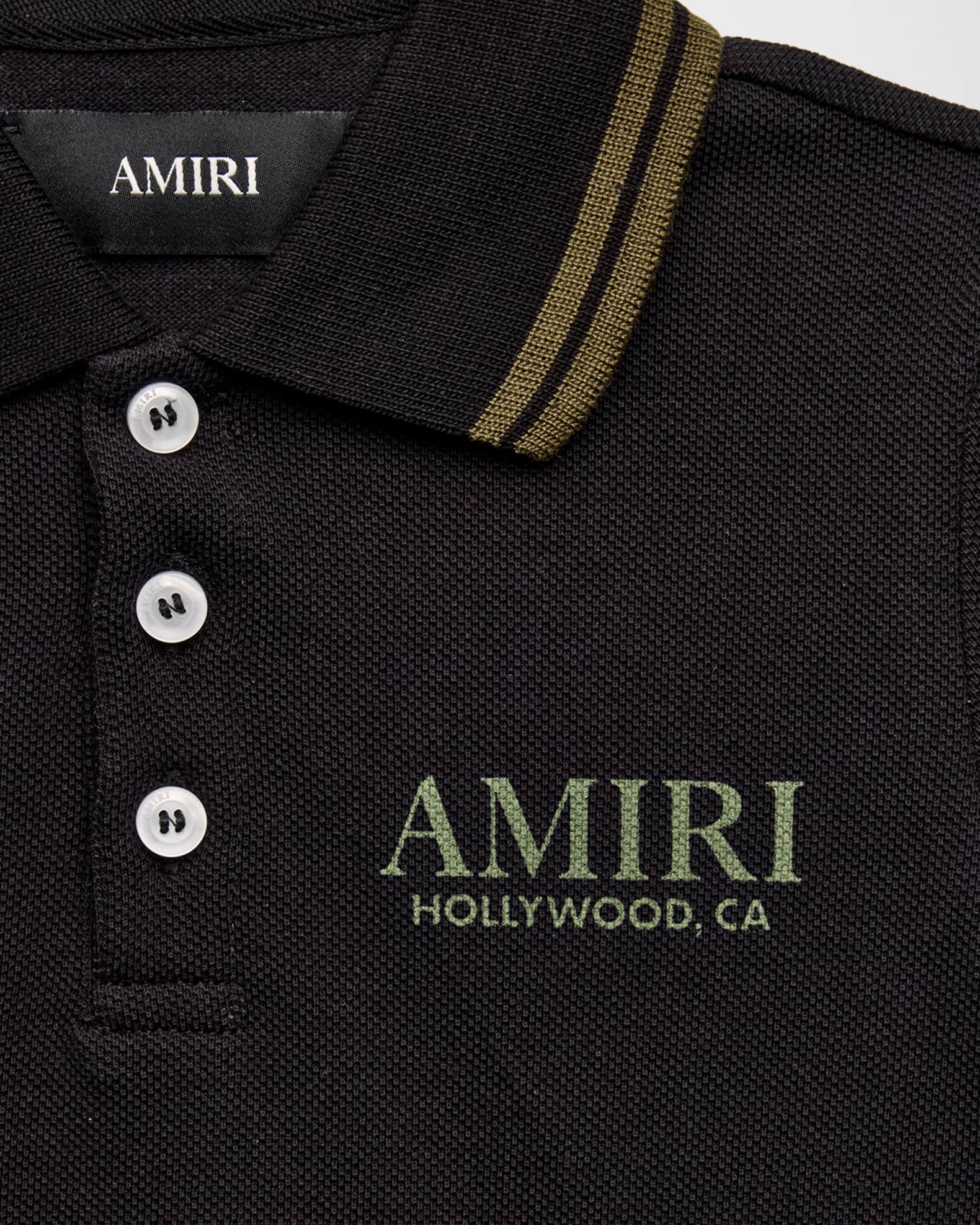 Amiri Boy's Bones Cotton Polo Shirt, Size 4-12 | Neiman Marcus