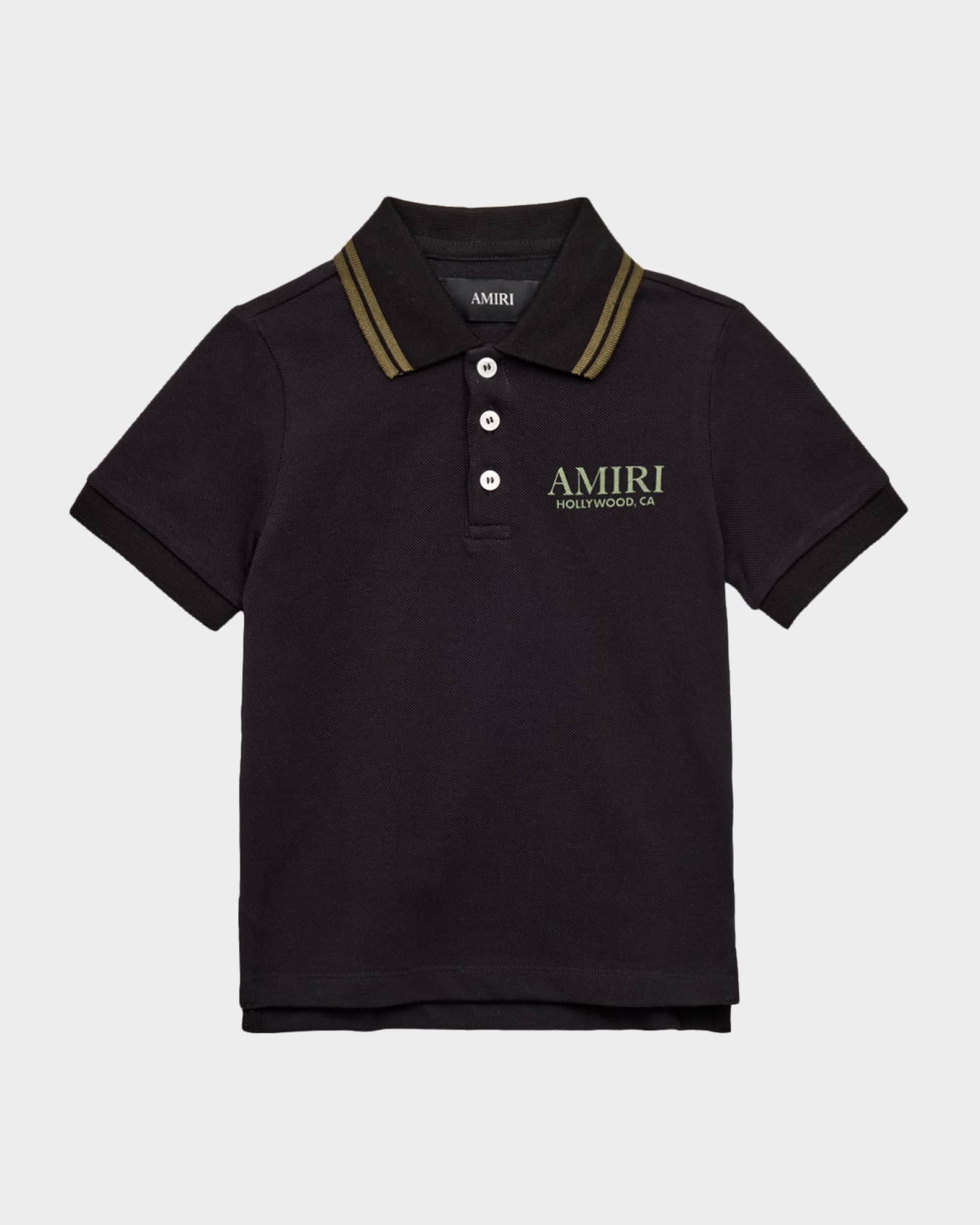 Amiri Boy's Bones Cotton Polo Shirt, Size 4-12 | Neiman Marcus