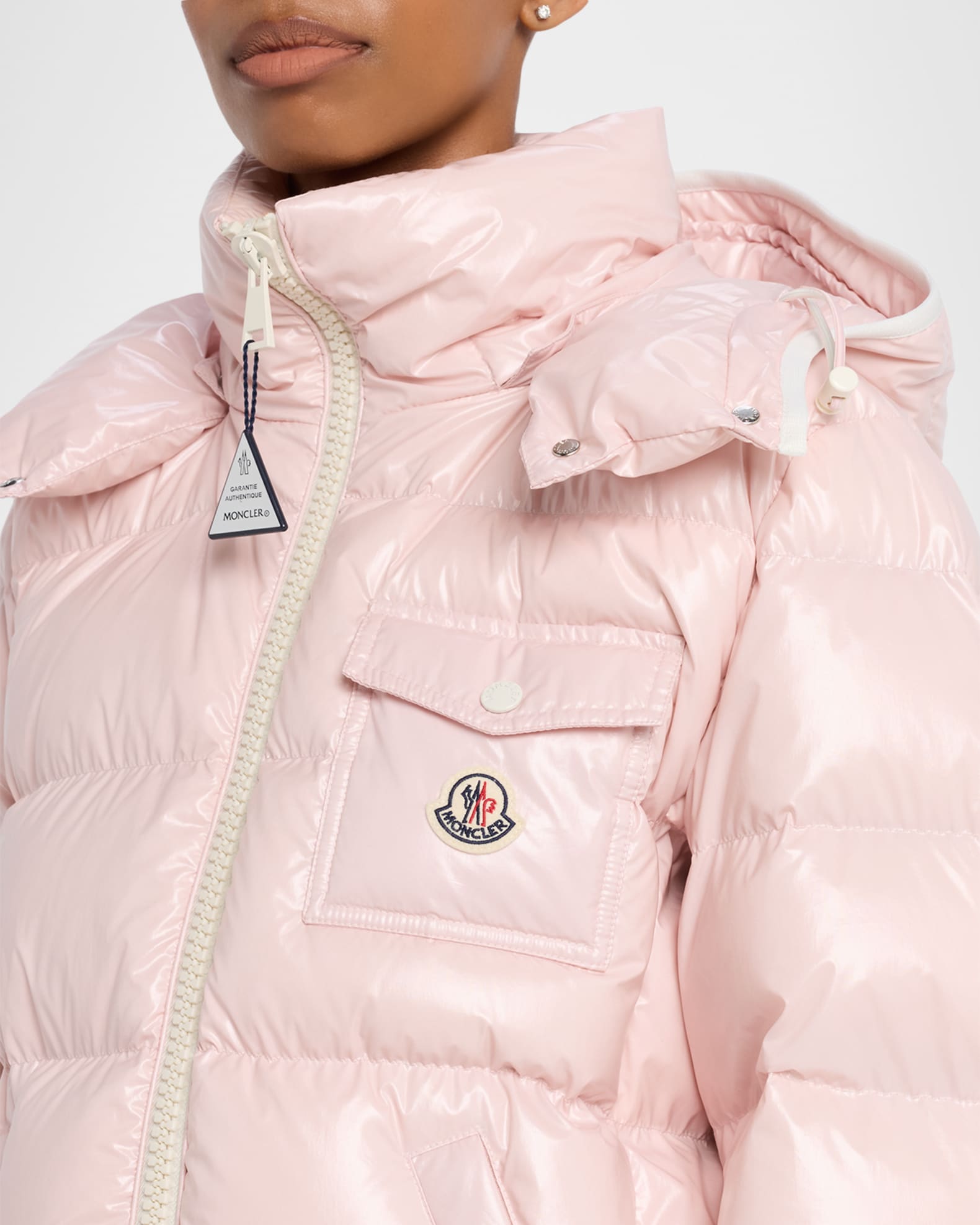 Moncler Andro Hooded Short Down Jacket | Neiman Marcus