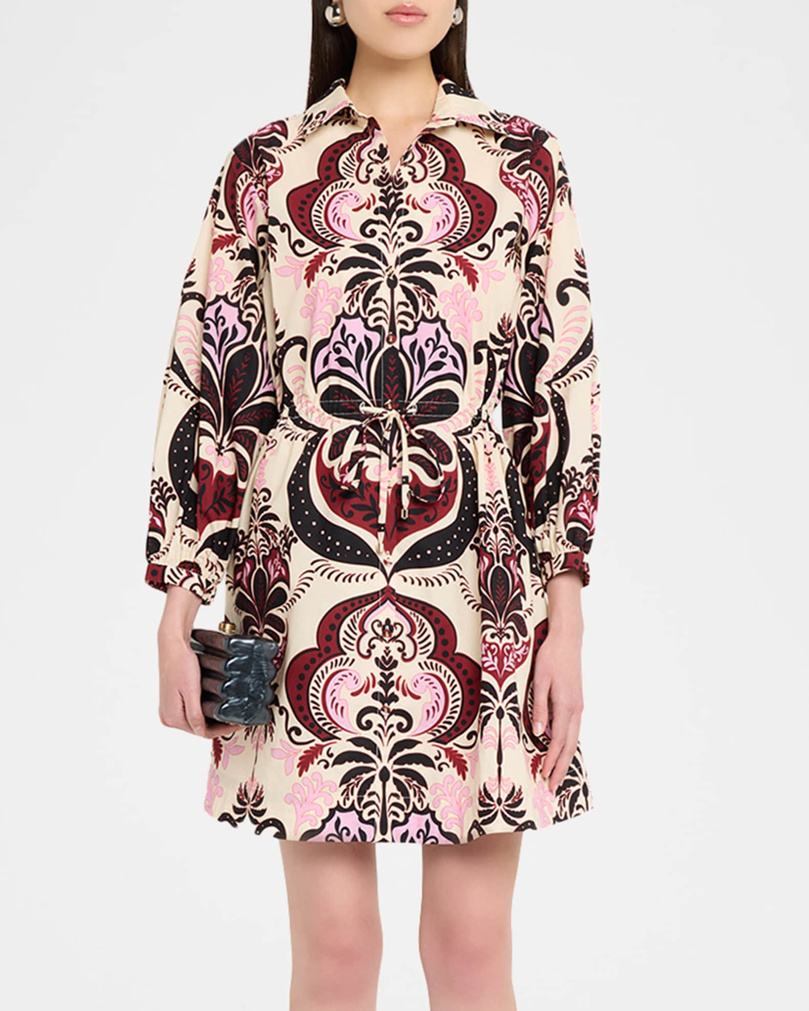 Cara Cara Henry Long-Sleeve Printed Maxi Dress | Neiman Marcus