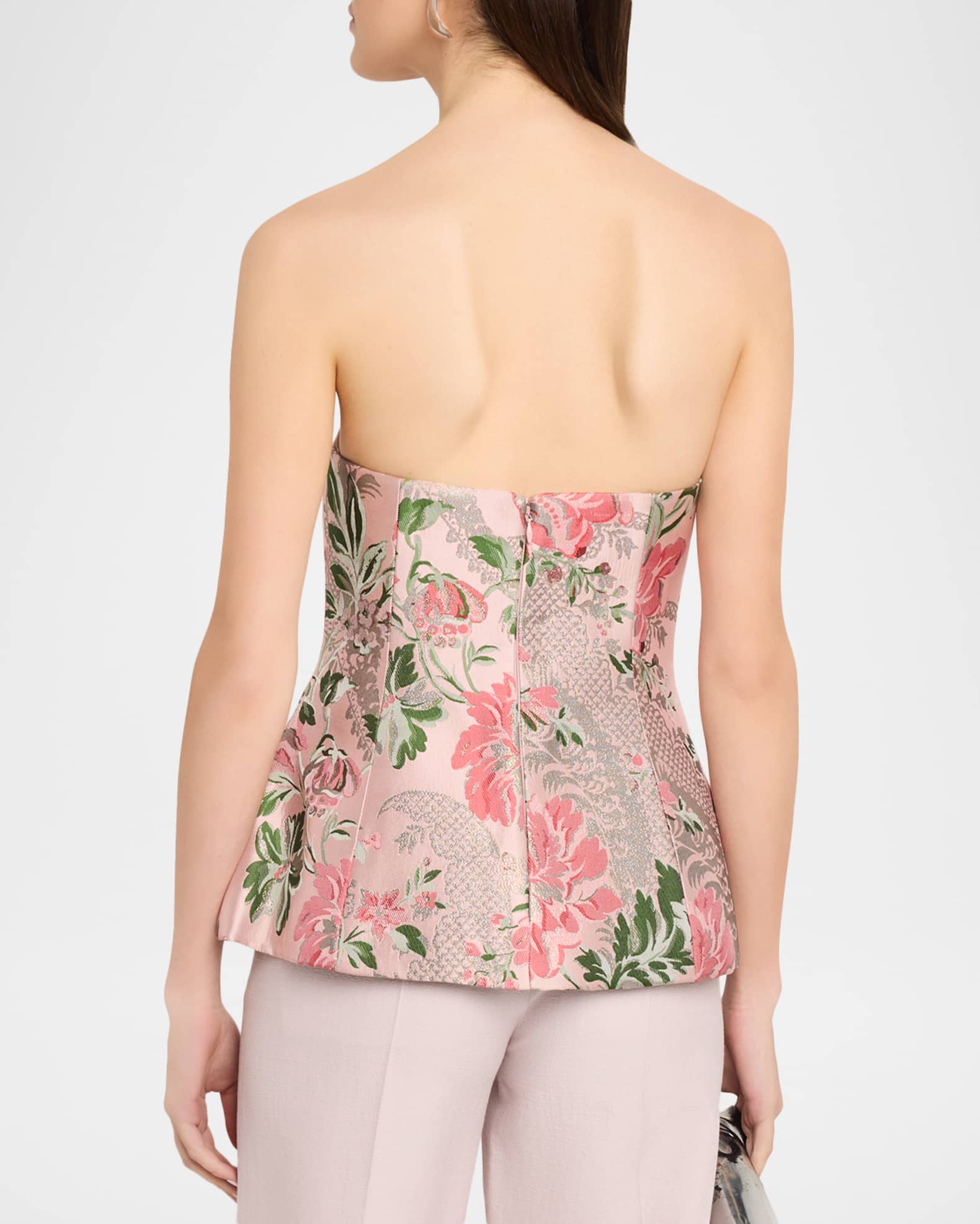 Cara Cara Wes Floral Jacquard Corset | Neiman Marcus
