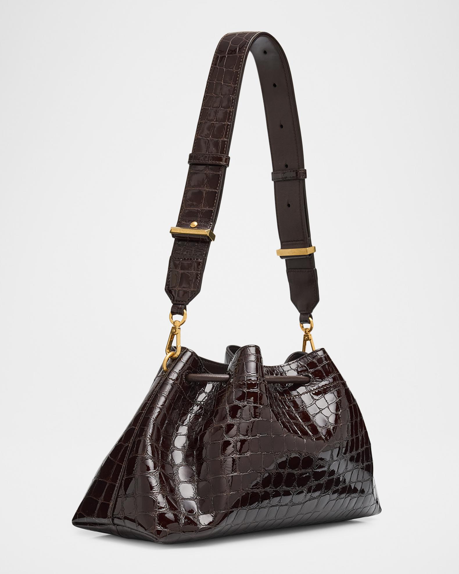 Jimmy Choo Bon Bon Medium Croc-Embossed Leather Shoulder Bag | Neiman ...