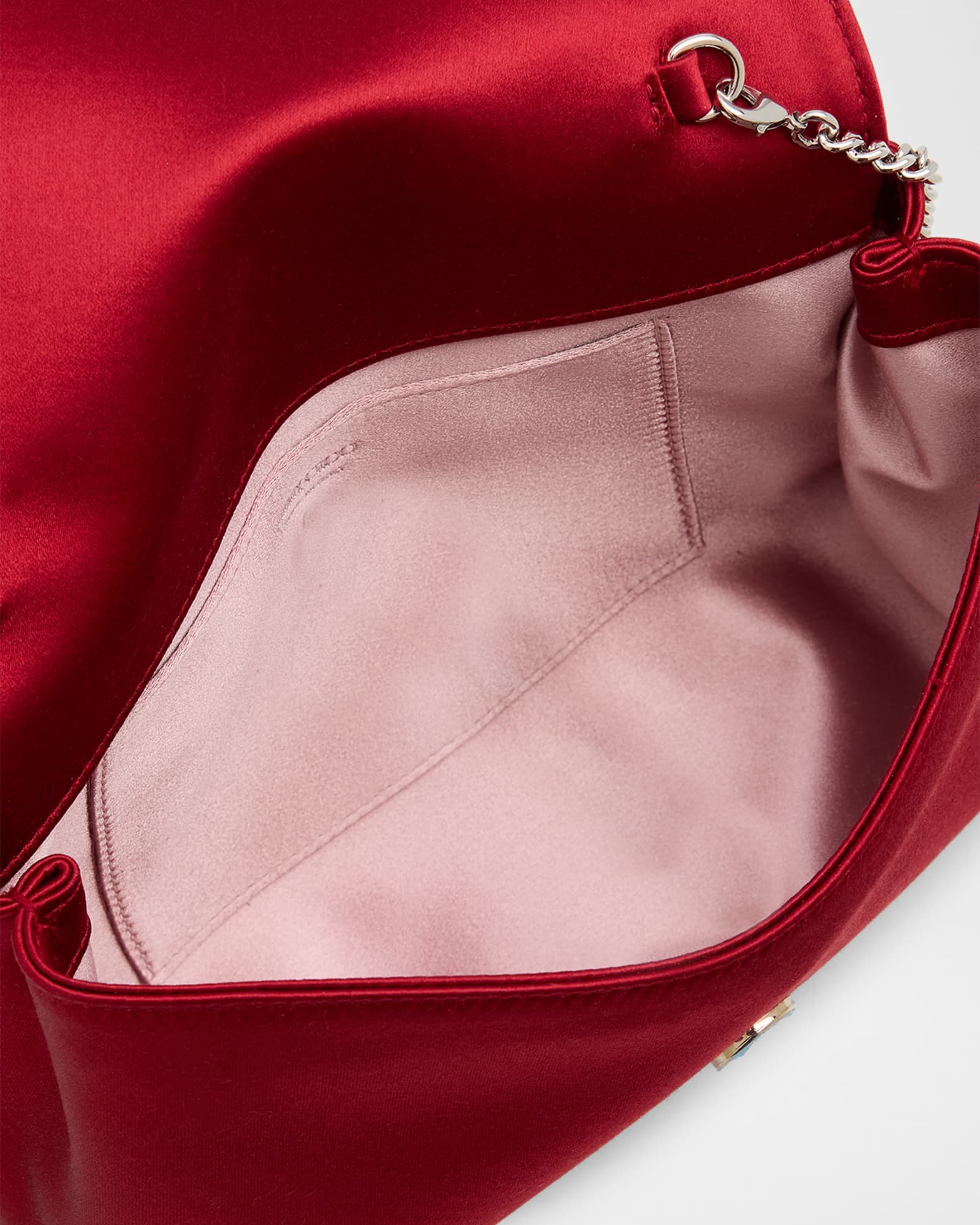 Jimmy Choo Mini Crystal Bow-Embellished Satin Crossbody Bag | Neiman Marcus