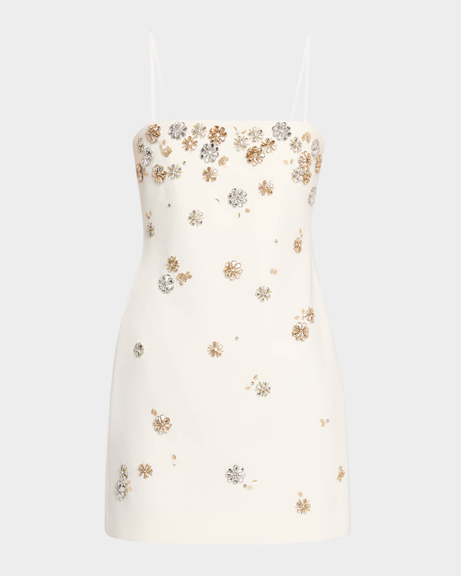 Cinq a Sept Samia Tumbling Flowers Mini Dress | Neiman Marcus