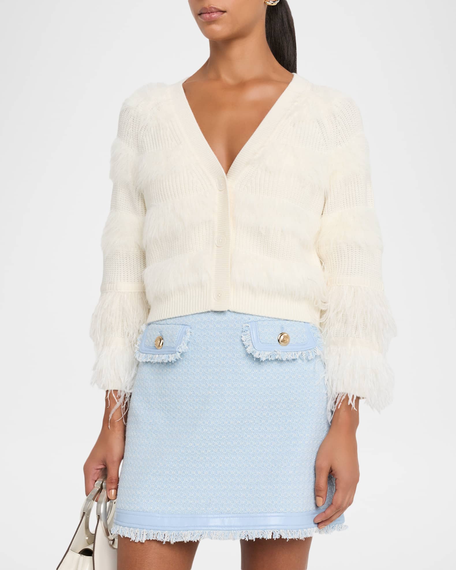 Cinq a Sept Vivica Feather Cardigan | Neiman Marcus