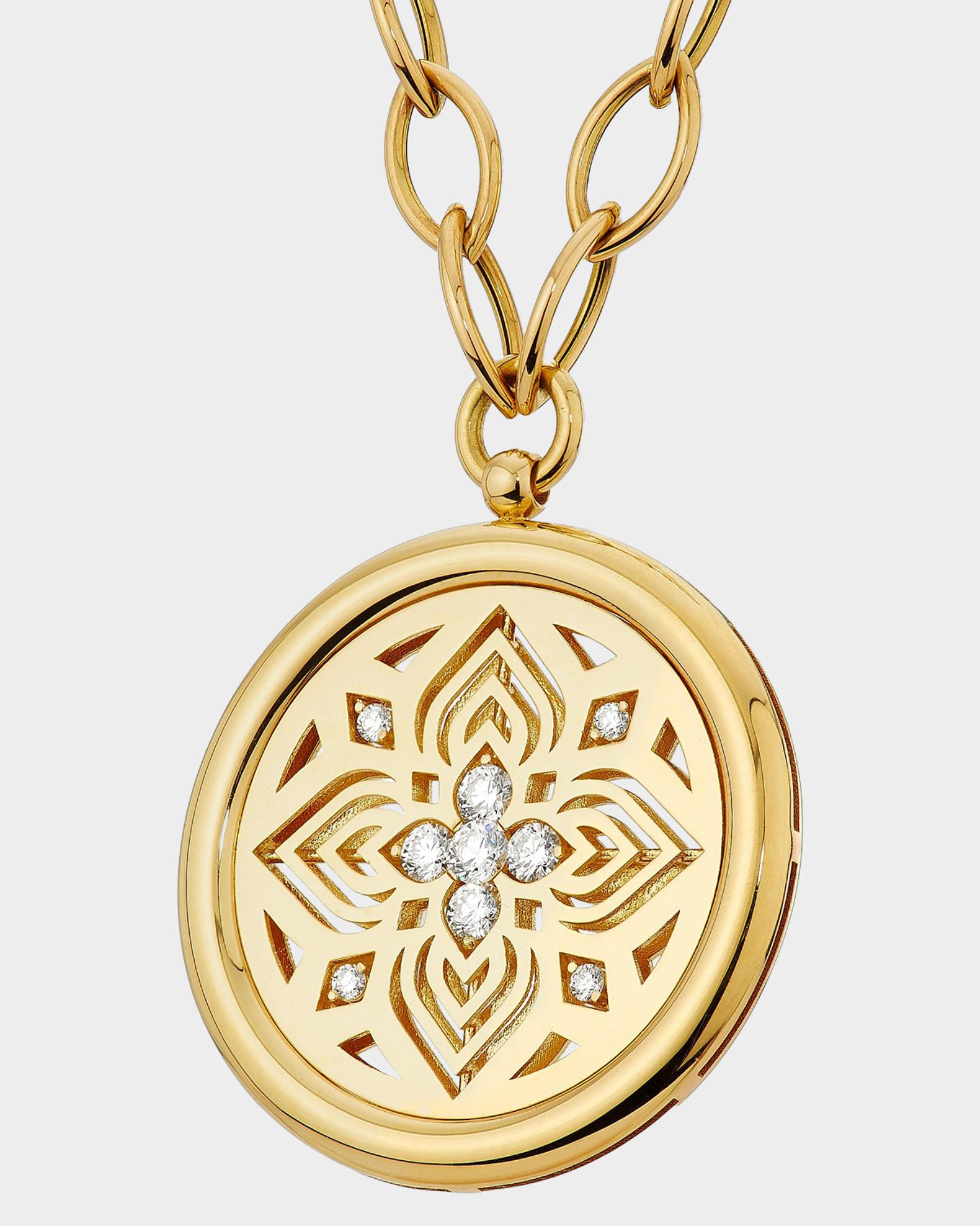 Roberto Coin Arabesque 18K Yellow Gold & 0.32 TCW Diamond Necklace ...