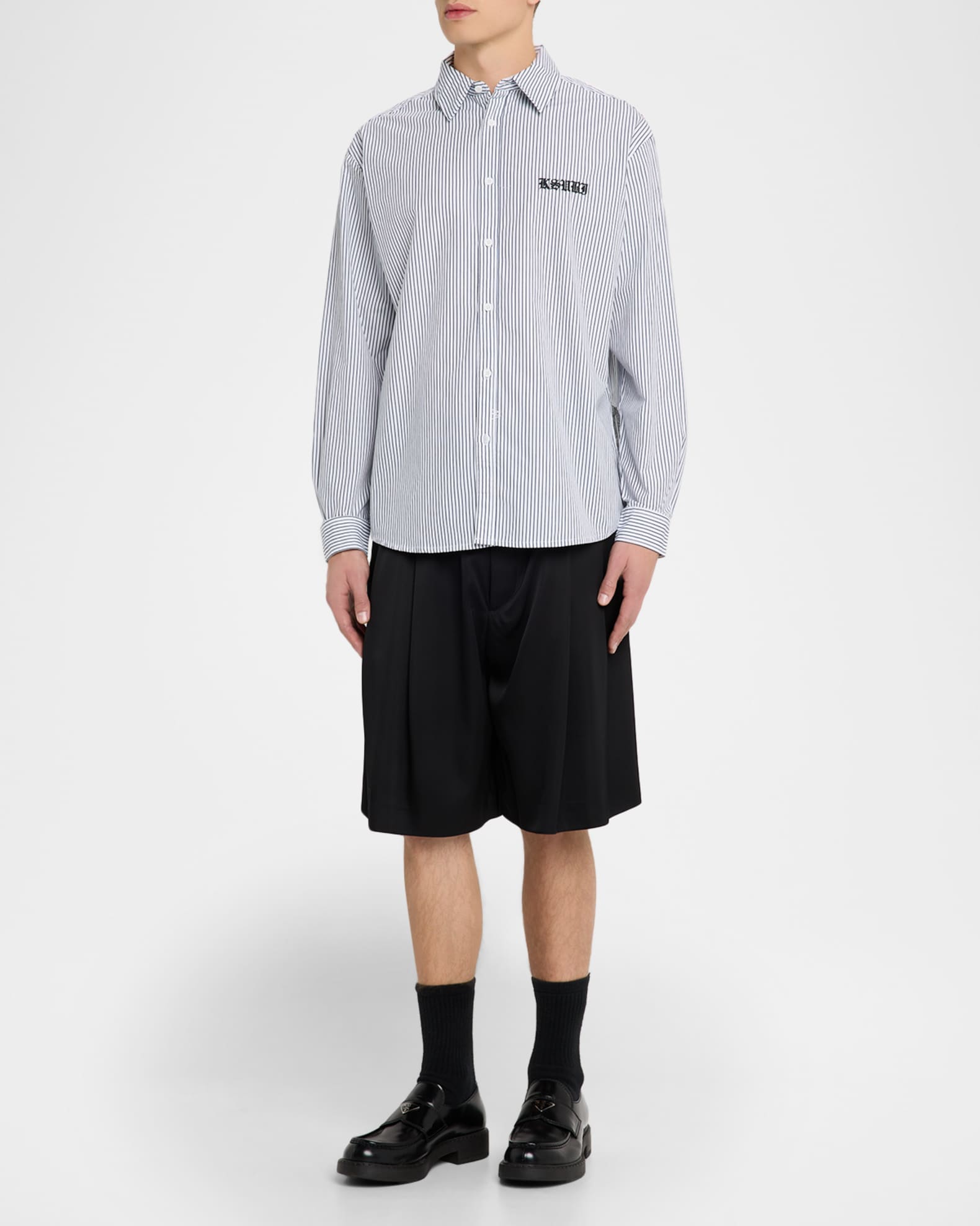 Ksubi Men's Haunted Striped Button-Front Shirt | Neiman Marcus