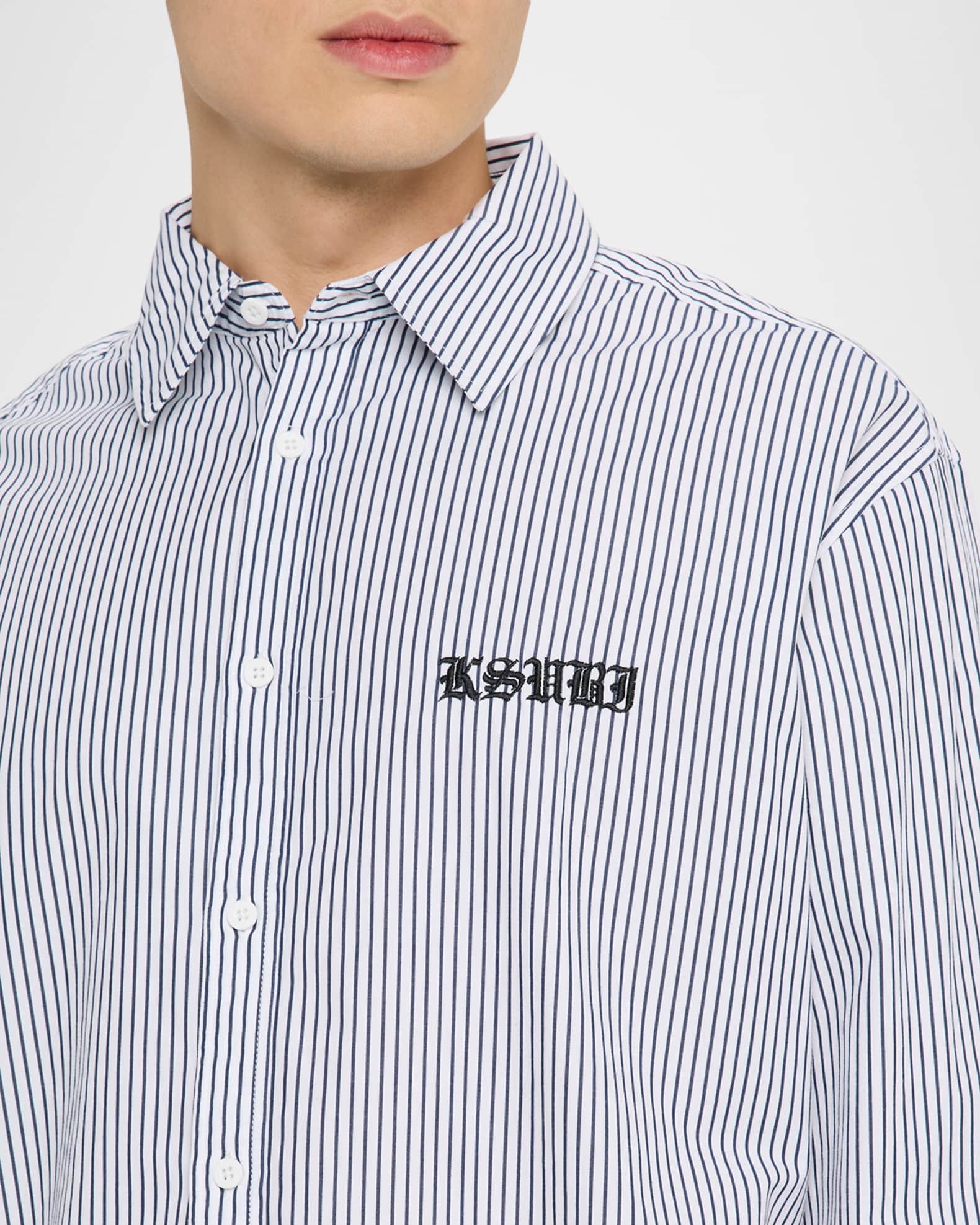Ksubi Men's Haunted Striped Button-Front Shirt | Neiman Marcus