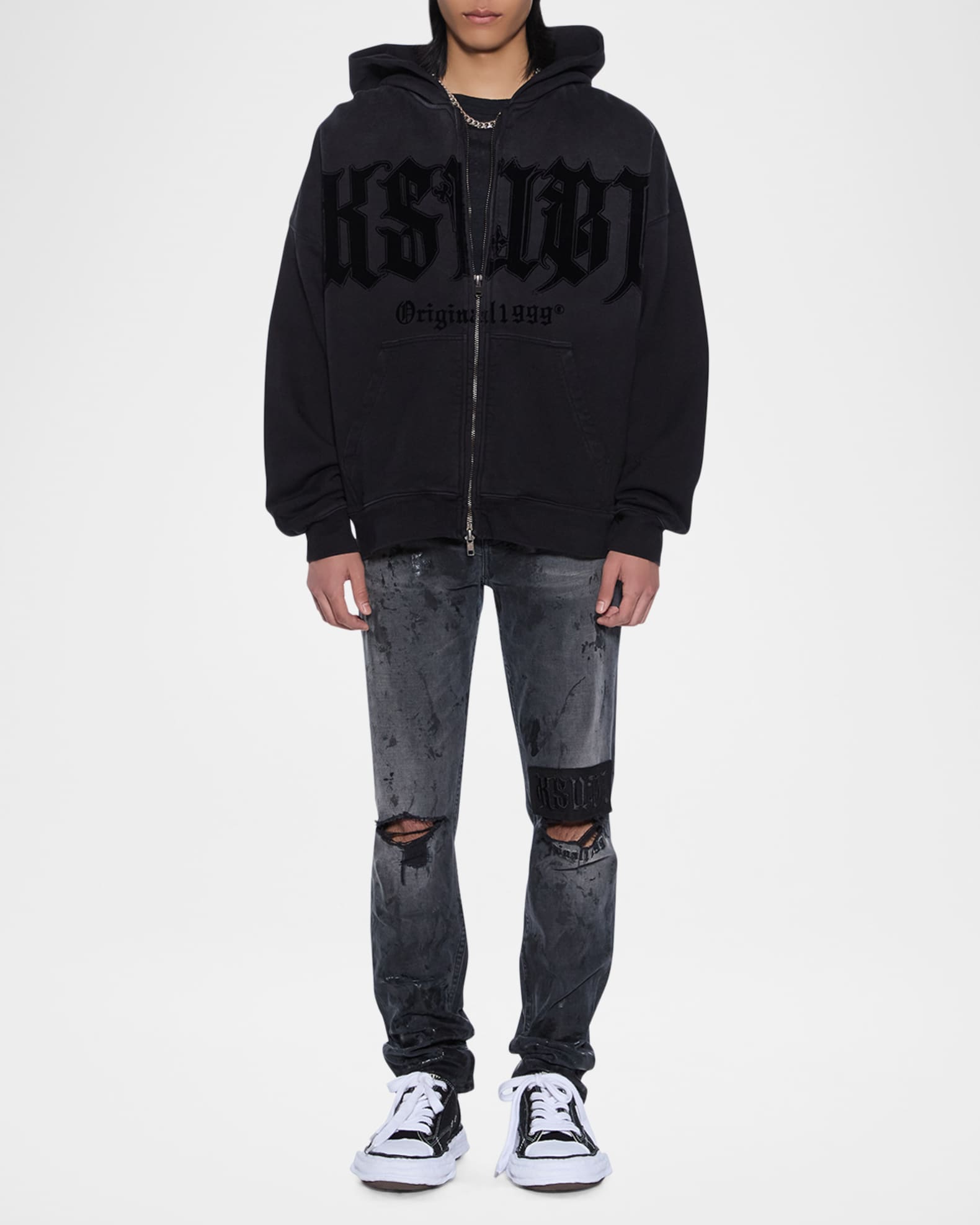 Ksubi Men's Kstudio Ekcess Full-Zip Cotton Hoodie | Neiman Marcus