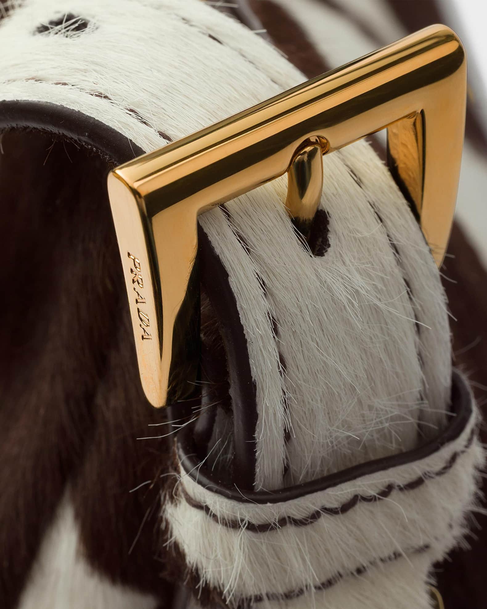 Prada Aimee Medium Calf Hair Hobo Shoulder Bag | Neiman Marcus