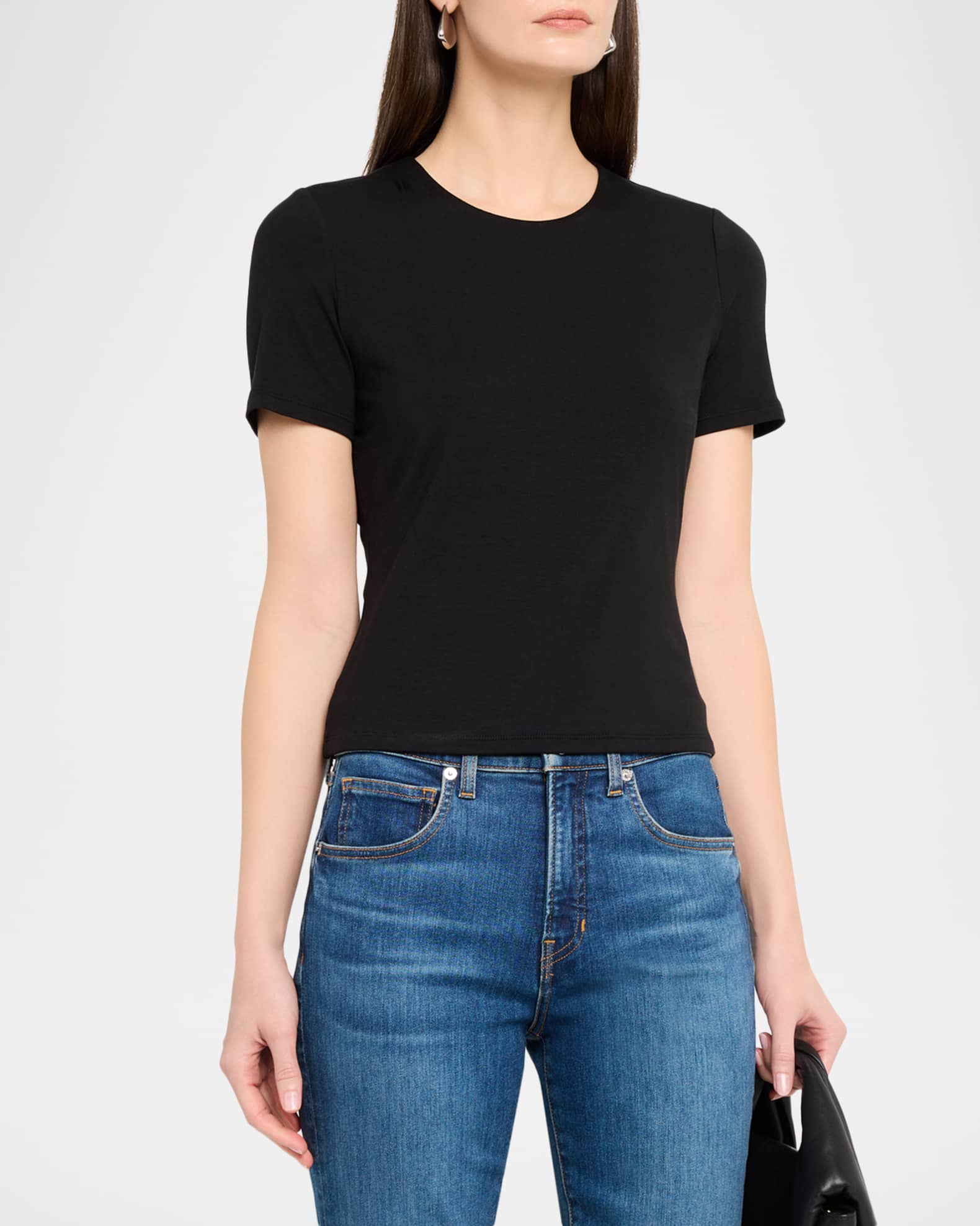 Veronica Beard Benedict Crewneck T-Shirt | Neiman Marcus