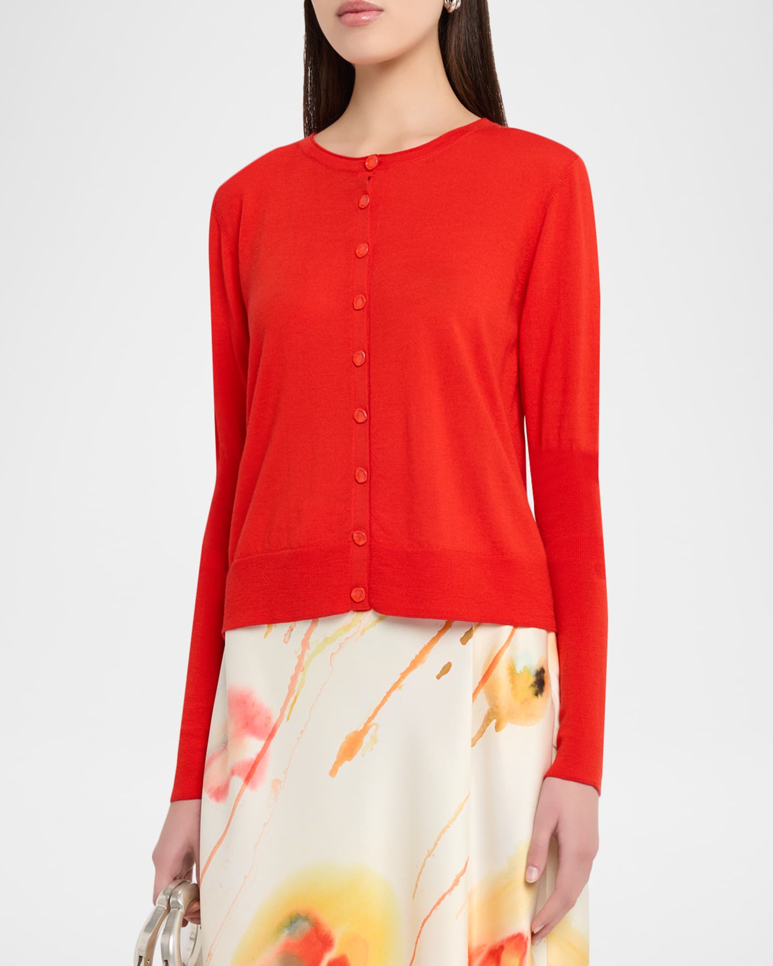 Jason Wu Collection Button-Down Merino Wool Cardigan | Neiman Marcus