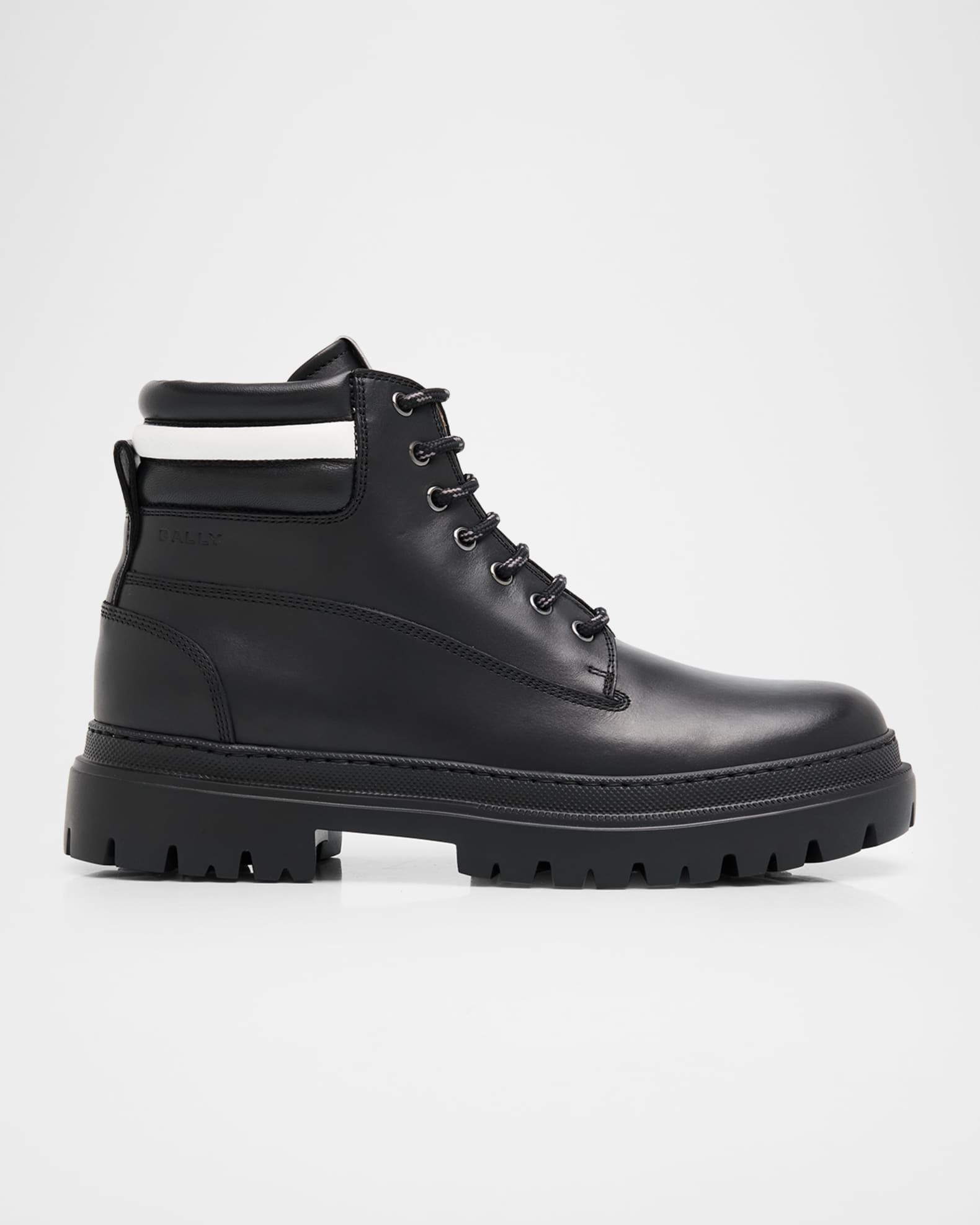 Bally Men's Hallen Leather Combat Boots | Neiman Marcus