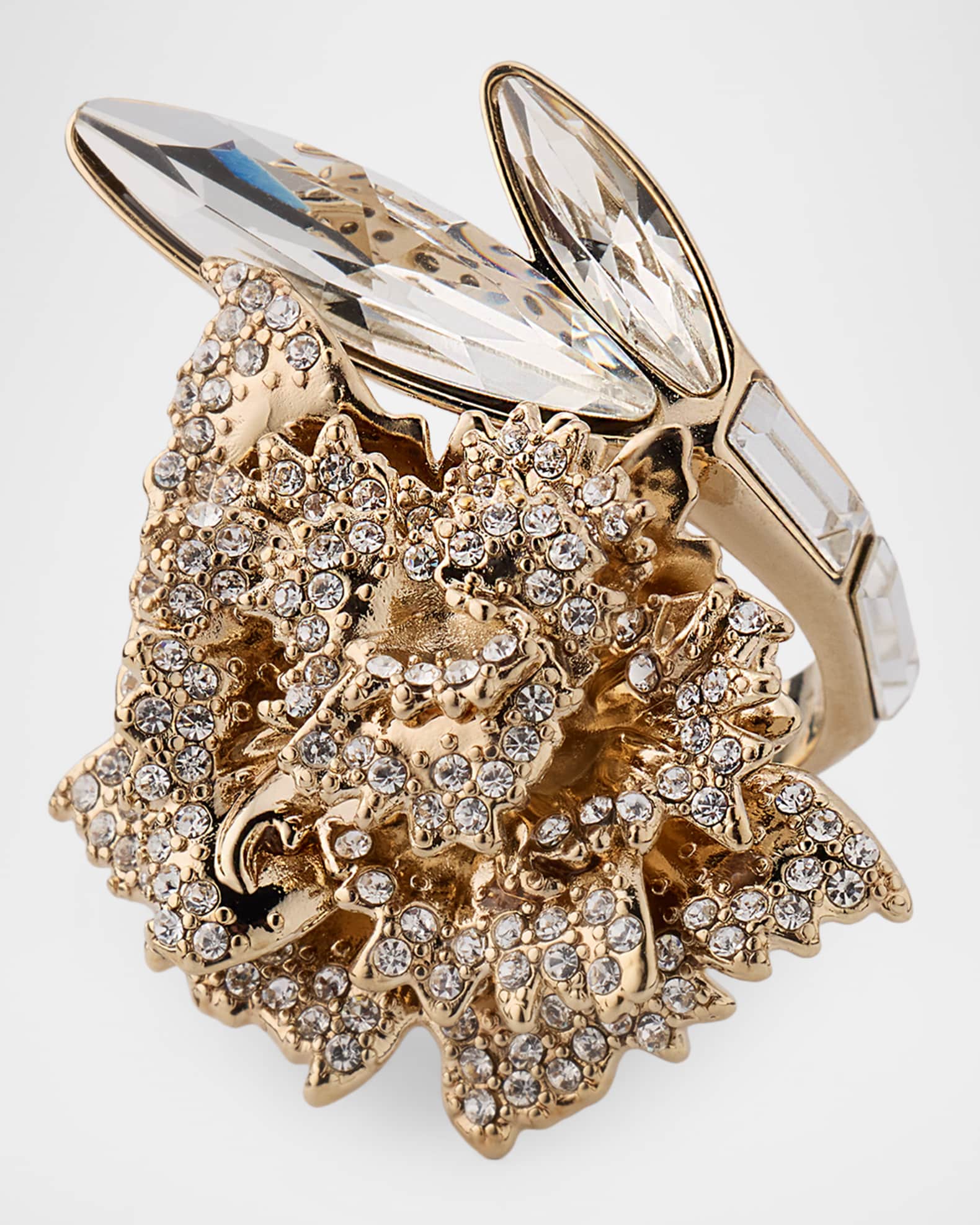McQueen Crystal Carnation Ring | Neiman Marcus