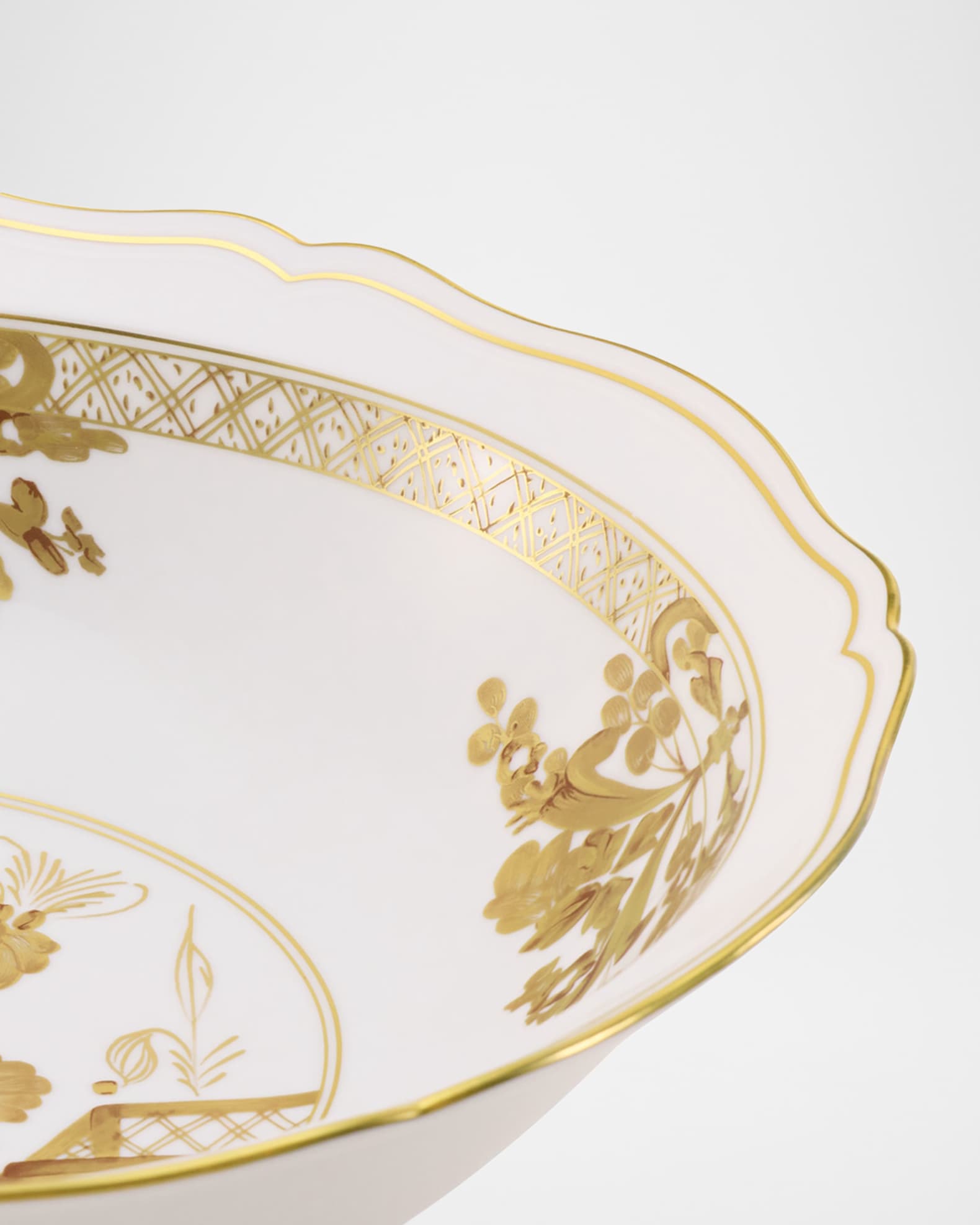 GINORI 1735 Oriente Italiano Aurum Deep Round Serving Bowl | Neiman Marcus