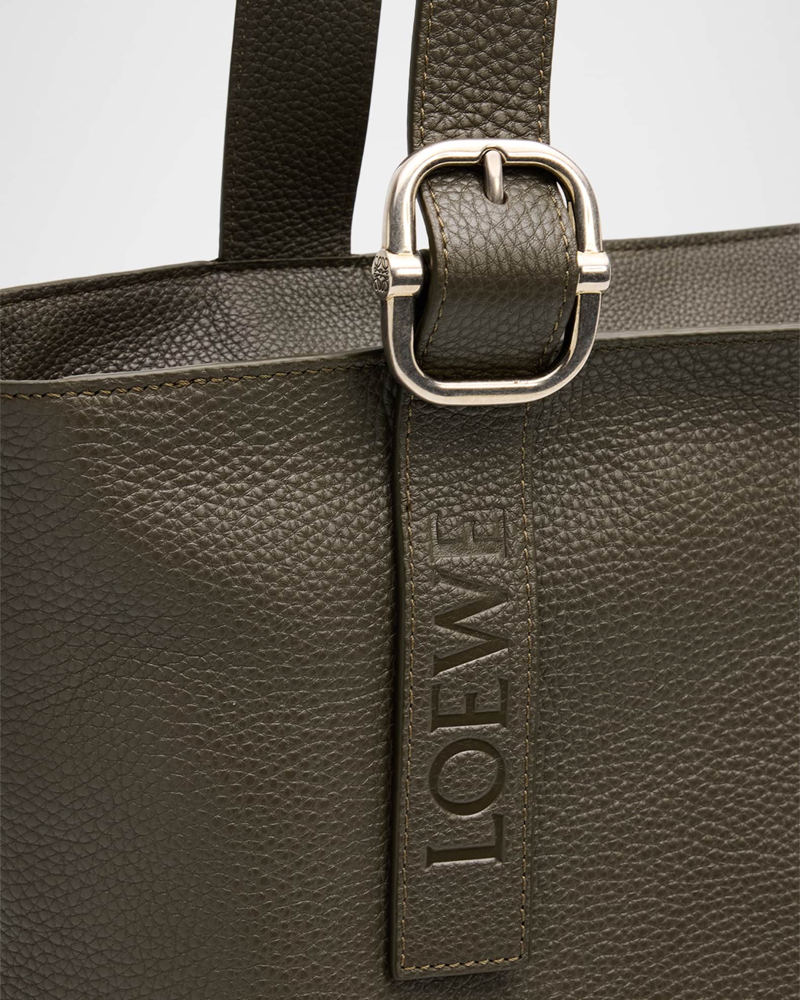 Loewe Men's Loop Zipped Leather Tote Bag | Neiman Marcus