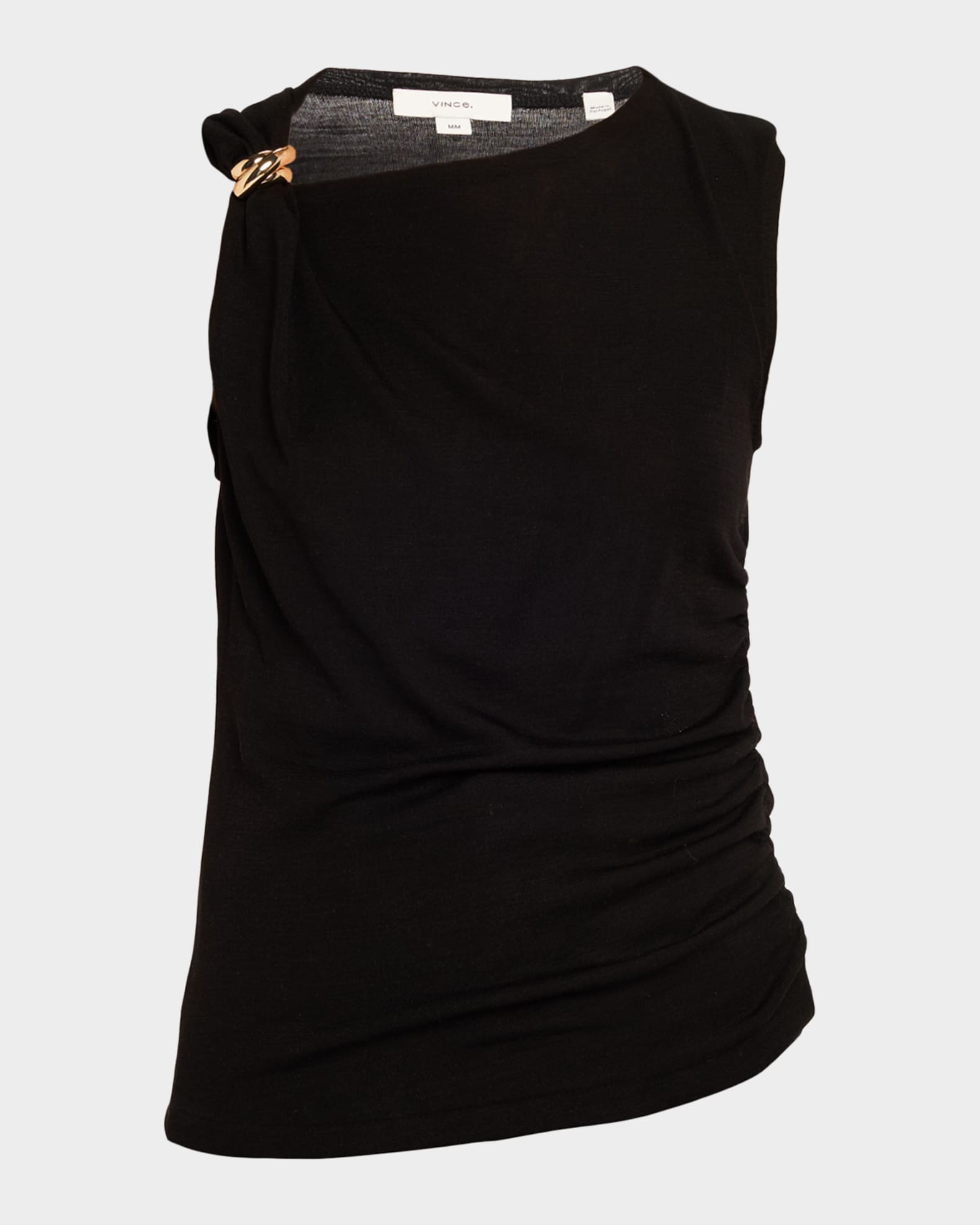 Vince Sleeveless Gathered Top | Neiman Marcus