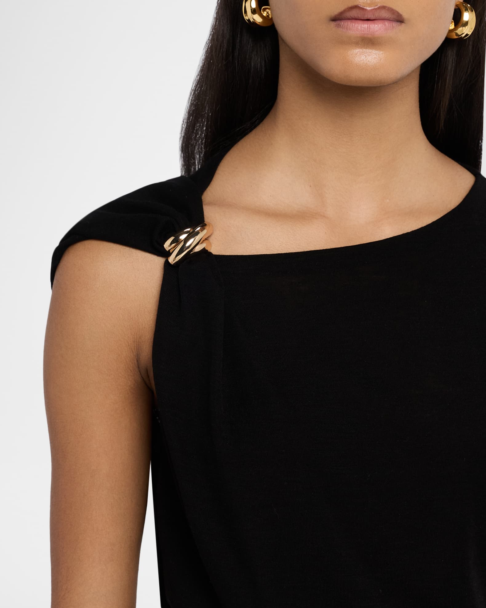 Vince Sleeveless Gathered Top | Neiman Marcus