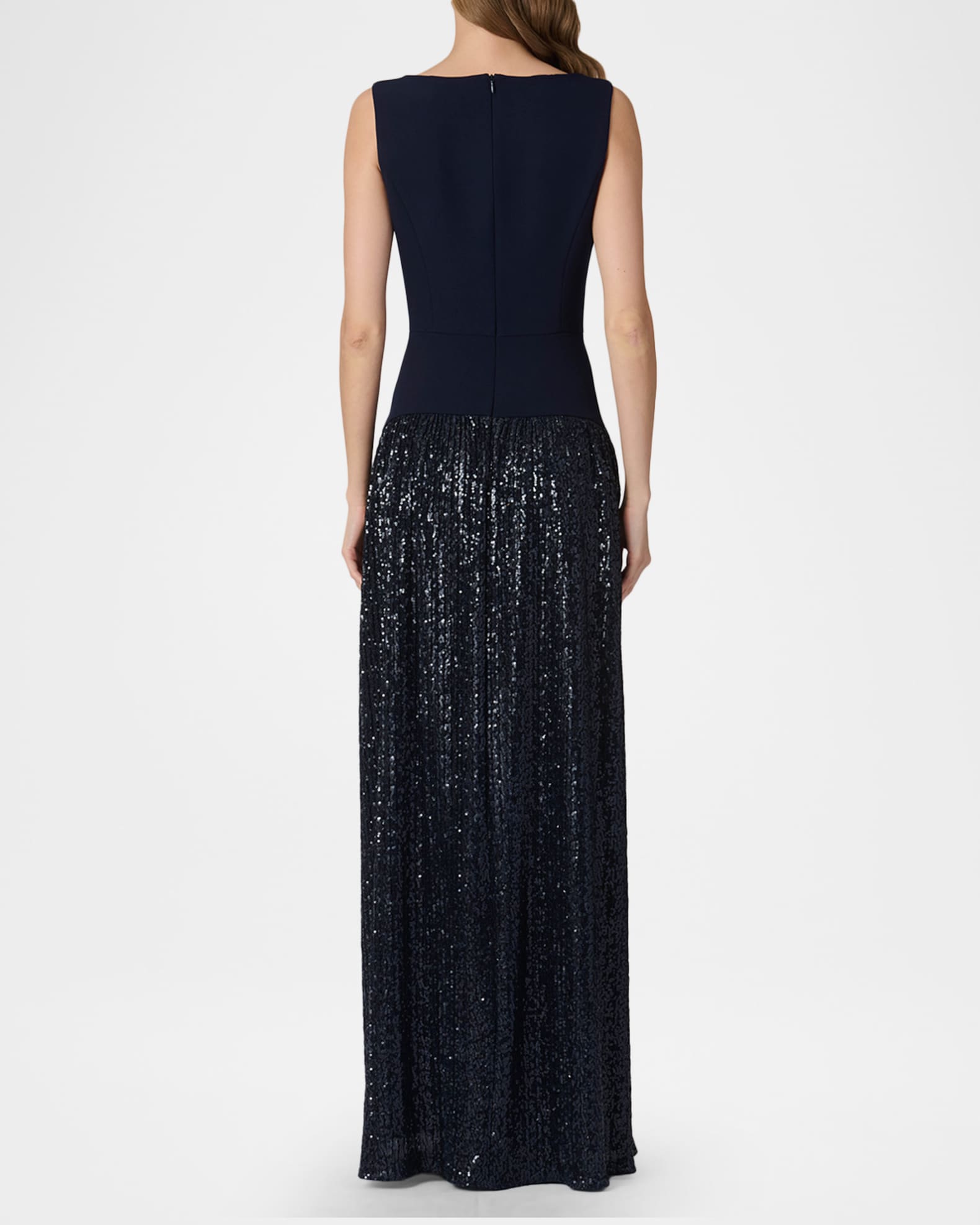 Shoshanna Dorothy Sleeveless Sequin Crepe Maxi Dress | Neiman Marcus