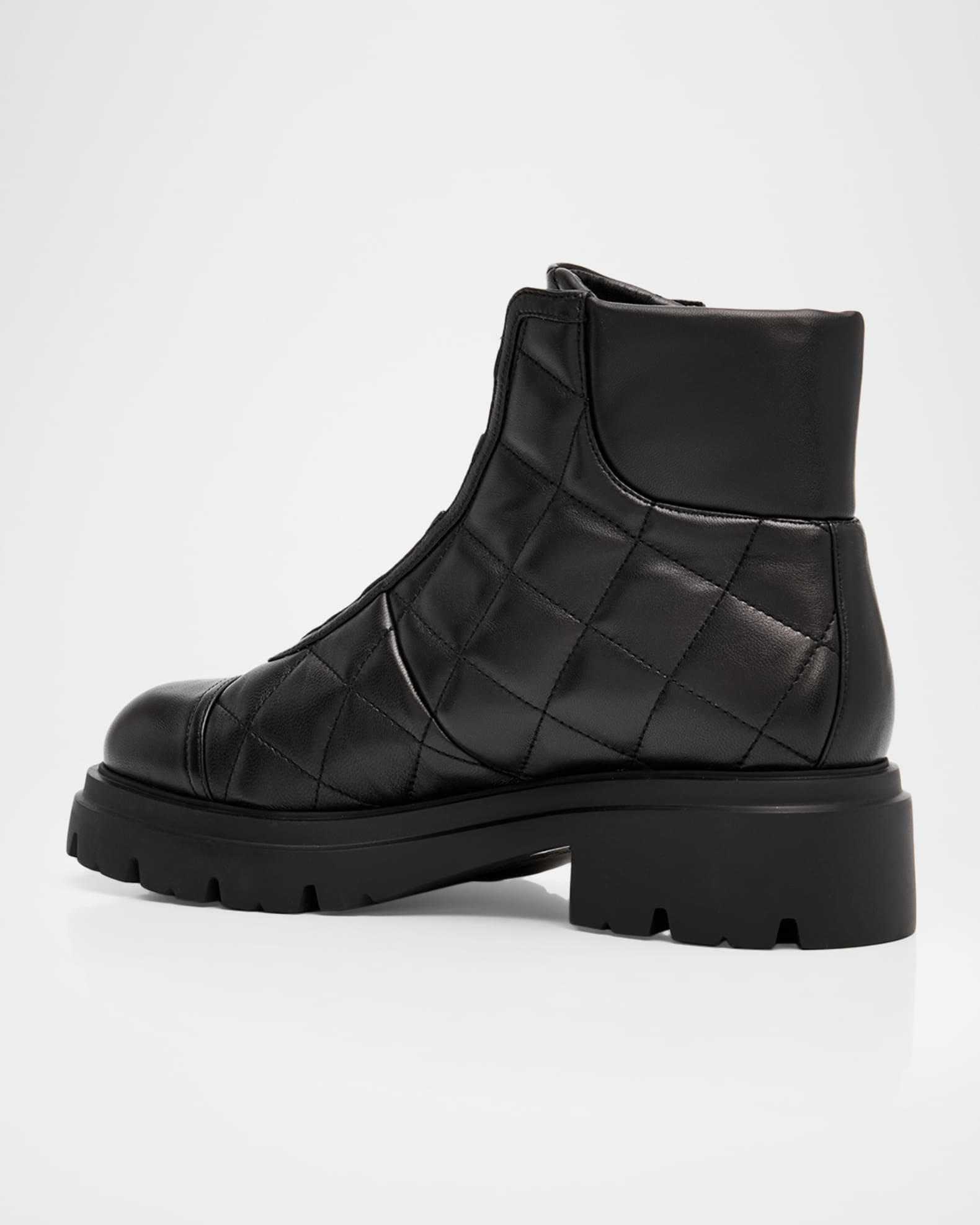 Stuart Weitzman Hudson Quilted Leather Hiker Booties | Neiman Marcus