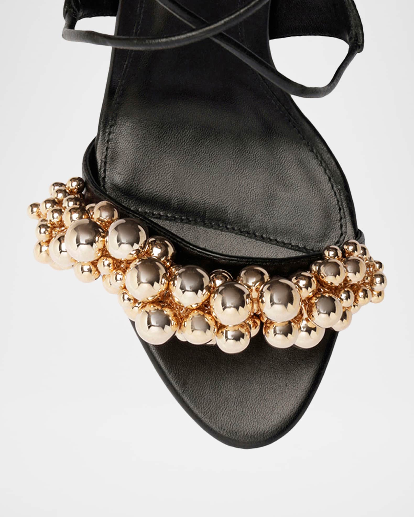 Alexandre Birman Gia 100 mm Leather Ankle-Tie Sandals | Neiman Marcus