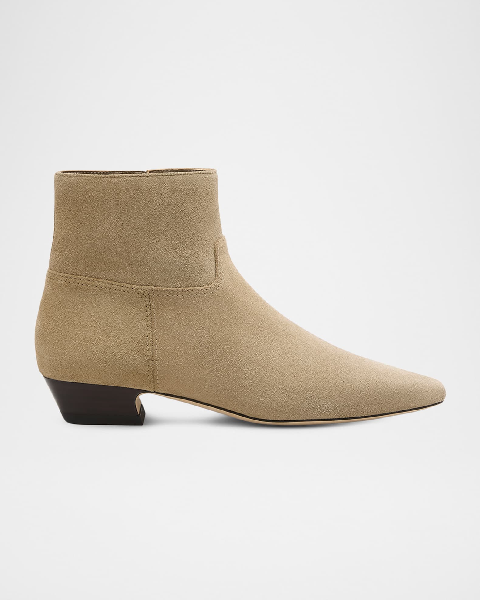 Stuart Weitzman Stassi Suede Zip Ankle Boots | Neiman Marcus