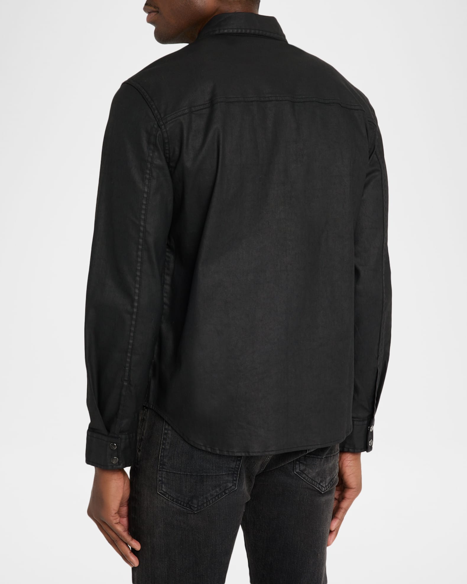 John Varvatos Men's Otto Snap-Front Western Shirt | Neiman Marcus