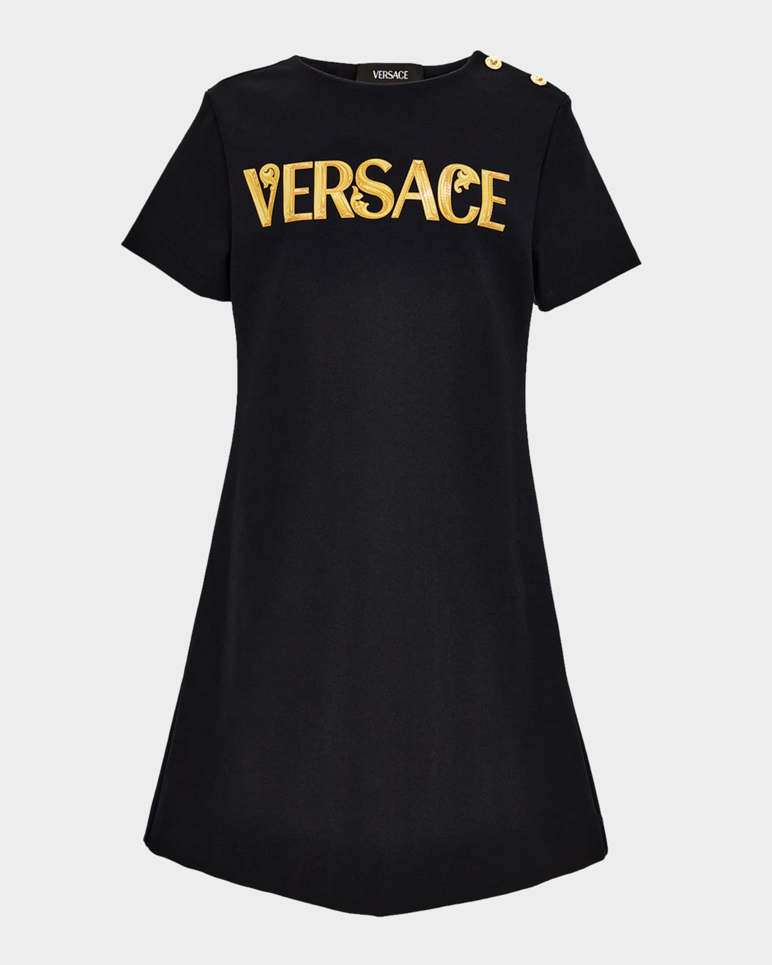 Versace Girl's Logo-Print Short-Sleeved T-Shirt Dress, Size 6-14 ...